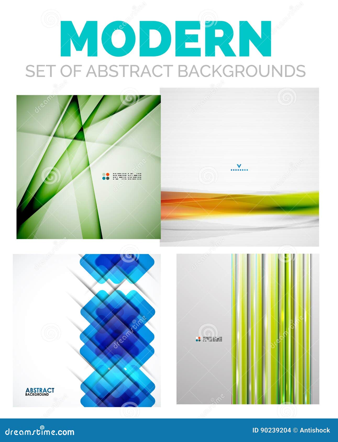 Set of Futuristic Modern Abstract Template Stock Vector - Illustration ...