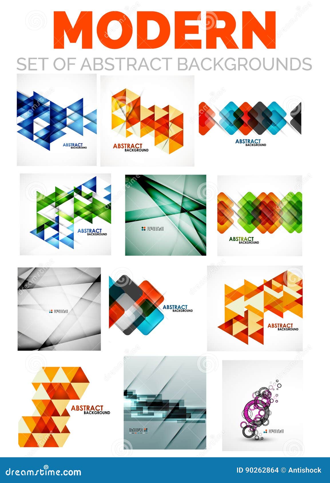 Set of Futuristic Modern Abstract Template Stock Vector - Illustration ...