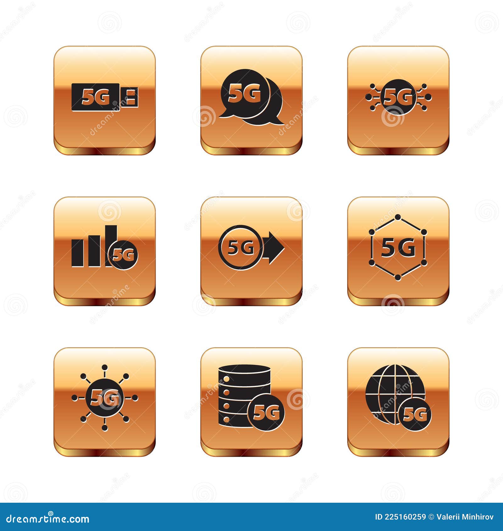 Set 5G Modem, Network, Server, and Icon. Vector Stock Vector ...