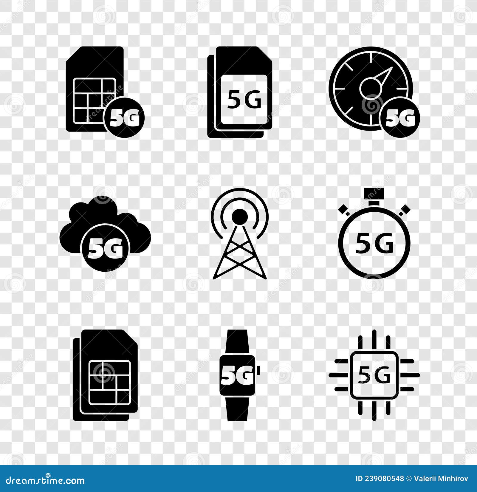 Set 5G Sim Card, Digital Speed Meter, Card, Smart Watch Network ...