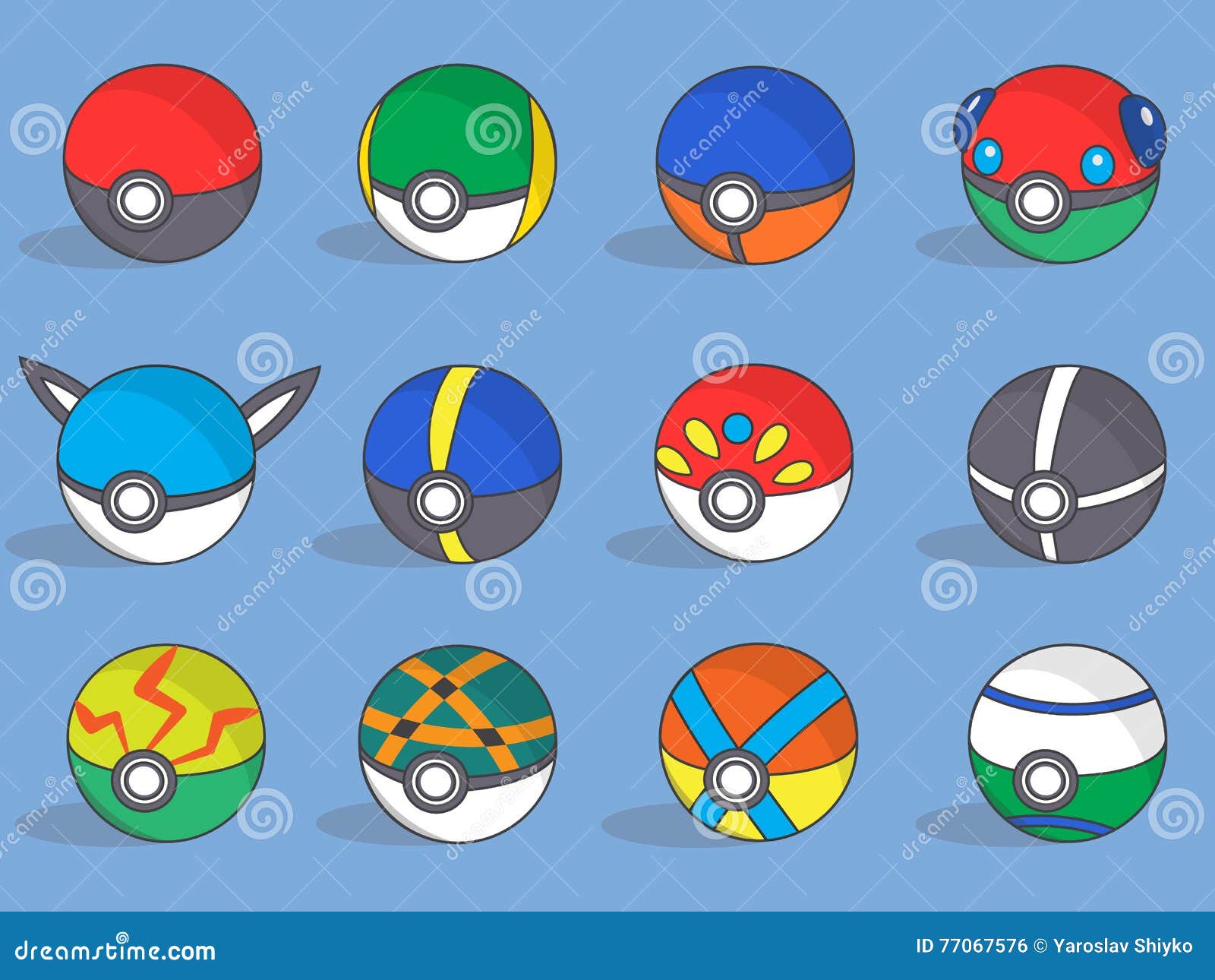 Set of Game Ball, Vector Illustration Editorial Photo - Illustration of ...