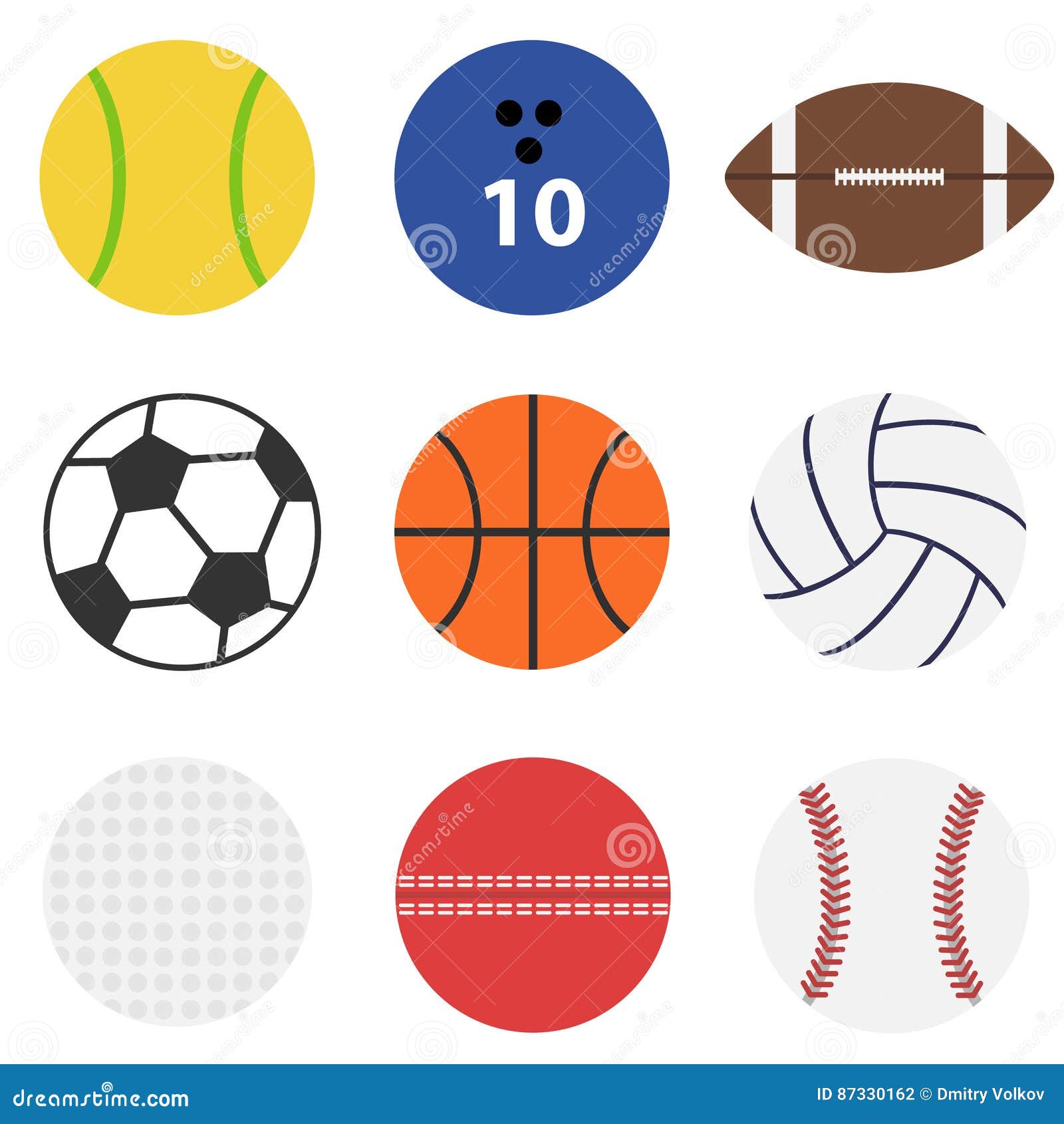 Set of game balls stock illustration. Illustration of group - 87330162