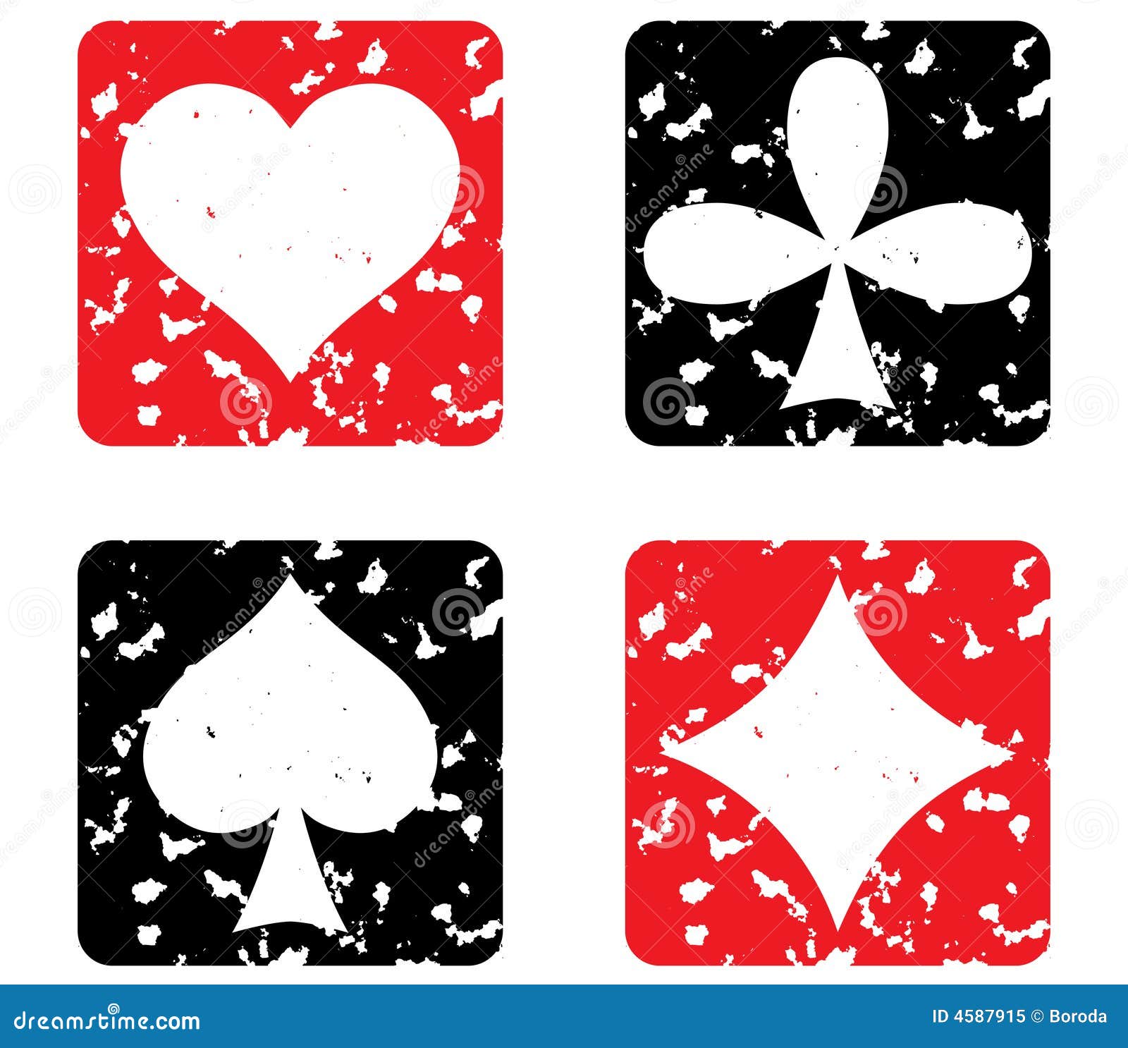 Set of game cards. stock vector. Illustration of spade - 4587915
