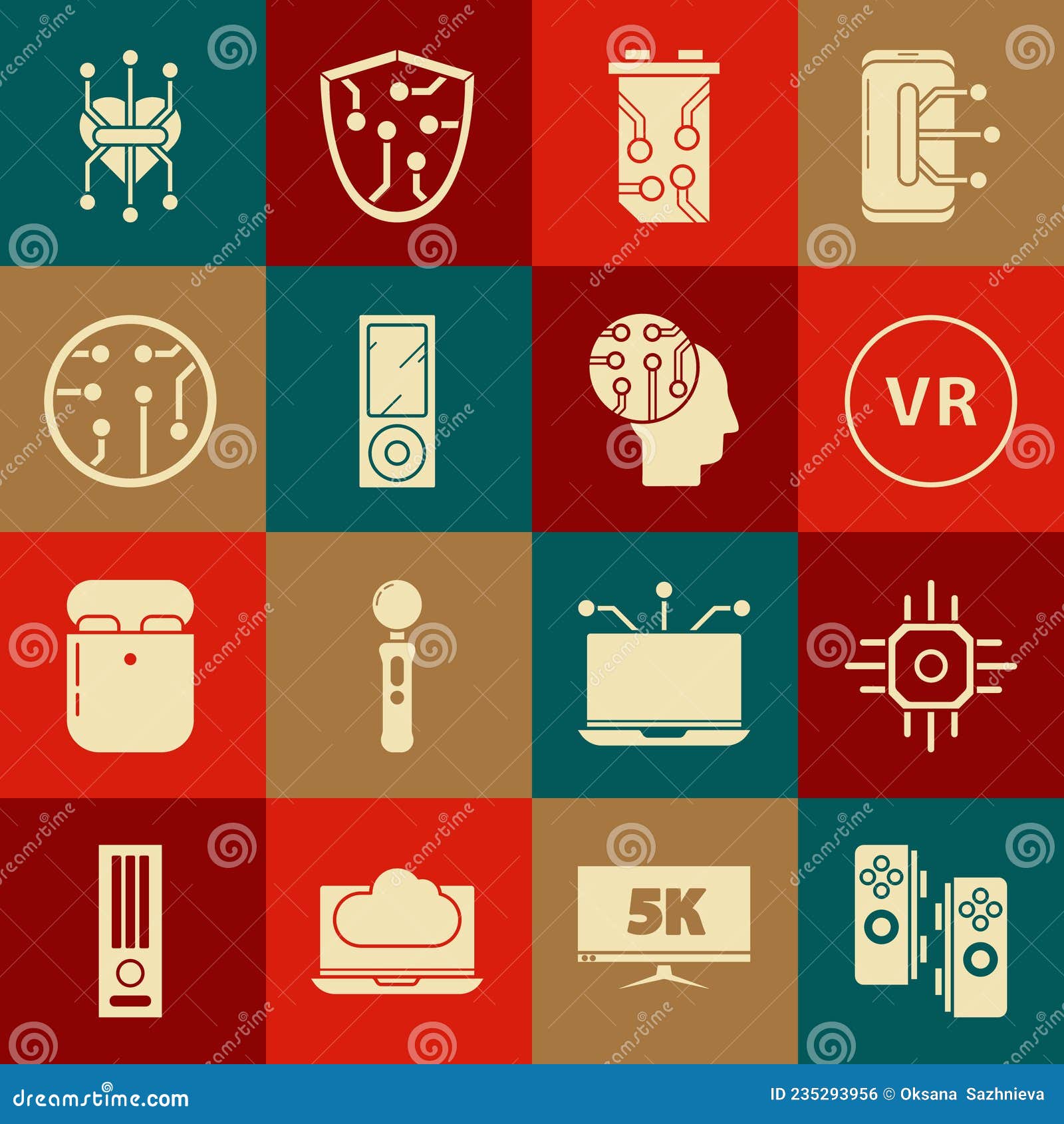 Set Gamepad, Processor, Virtual Reality, Video Graphic Card, Music ... Set Gamepad, Processor, Virtual Reality, Video Graphic Card, Music ...