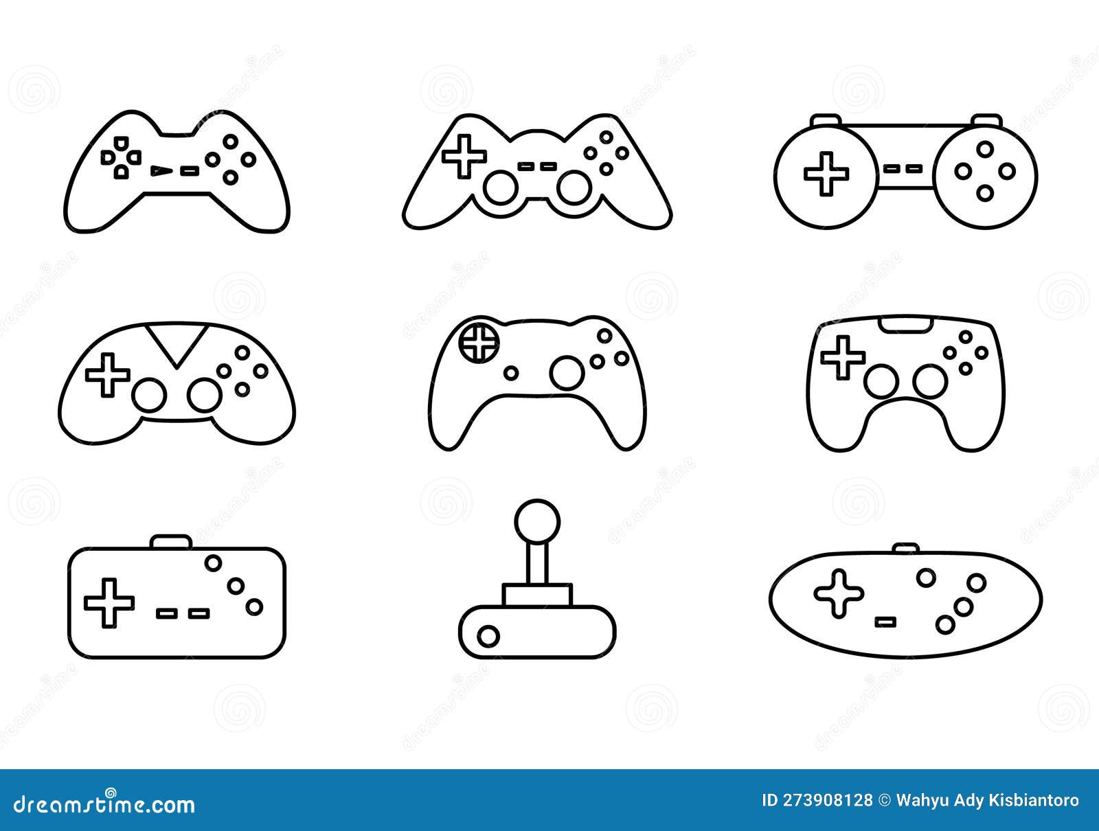 Set of Gaming Symbol or Icon Stock Vector - Illustration of simple ...