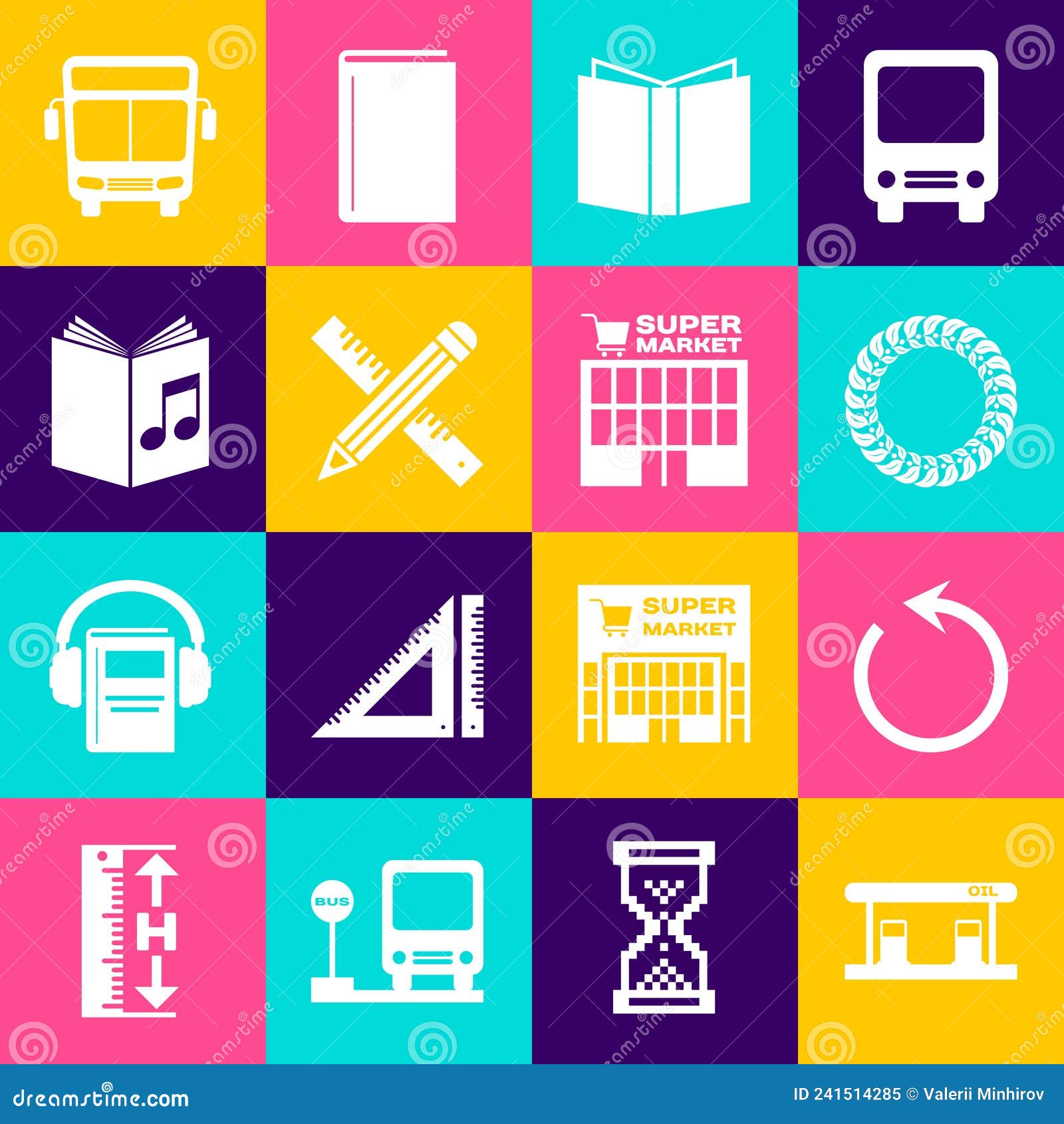 Set Gas Filling Station, Refresh, Laurel Wreath, Open Book, Crossed ... Set Gas Filling Station, Refresh, Laurel Wreath, Open Book, Crossed ...