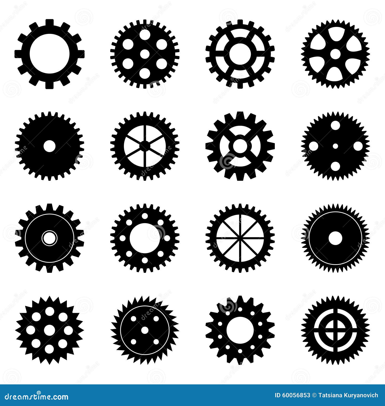 Set of Gear Wheels, Illustration Stock Vector - Illustration of wheel ...