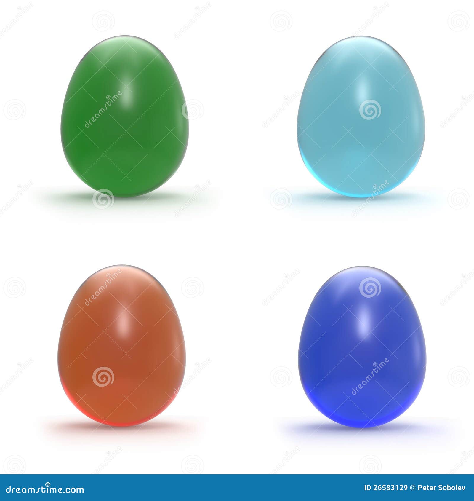 Set of gem eggs stock illustration. Illustration of aquamarine - 26583129
