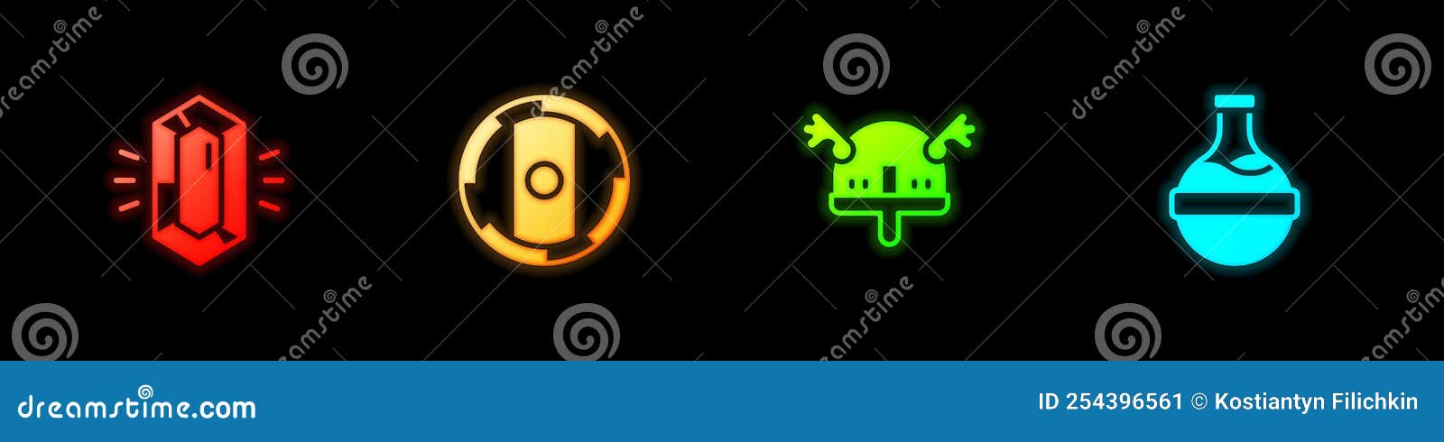 Set Gem Stone, Shield Viking, Viking Horned Helmet and Bottle with ...