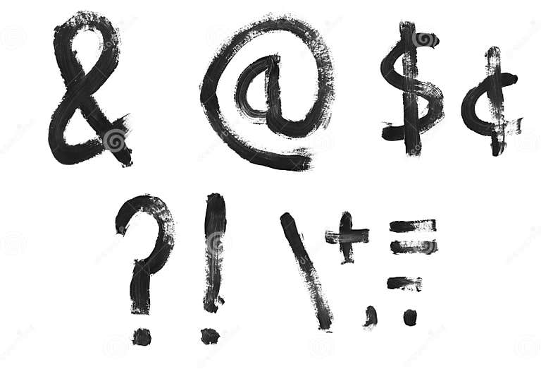 Set gemalte Symbole stock abbildung. Illustration von splatter - 10641187