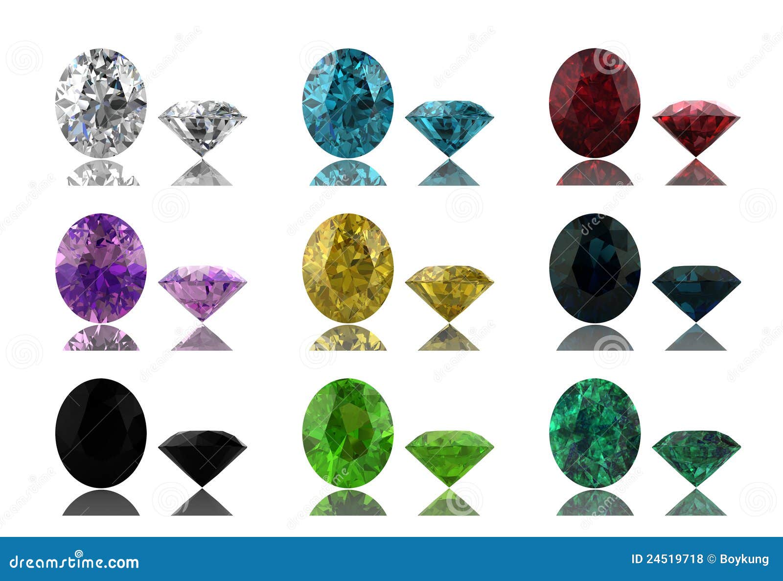 Set of gems stock illustration. Illustration of brilliant - 24519718