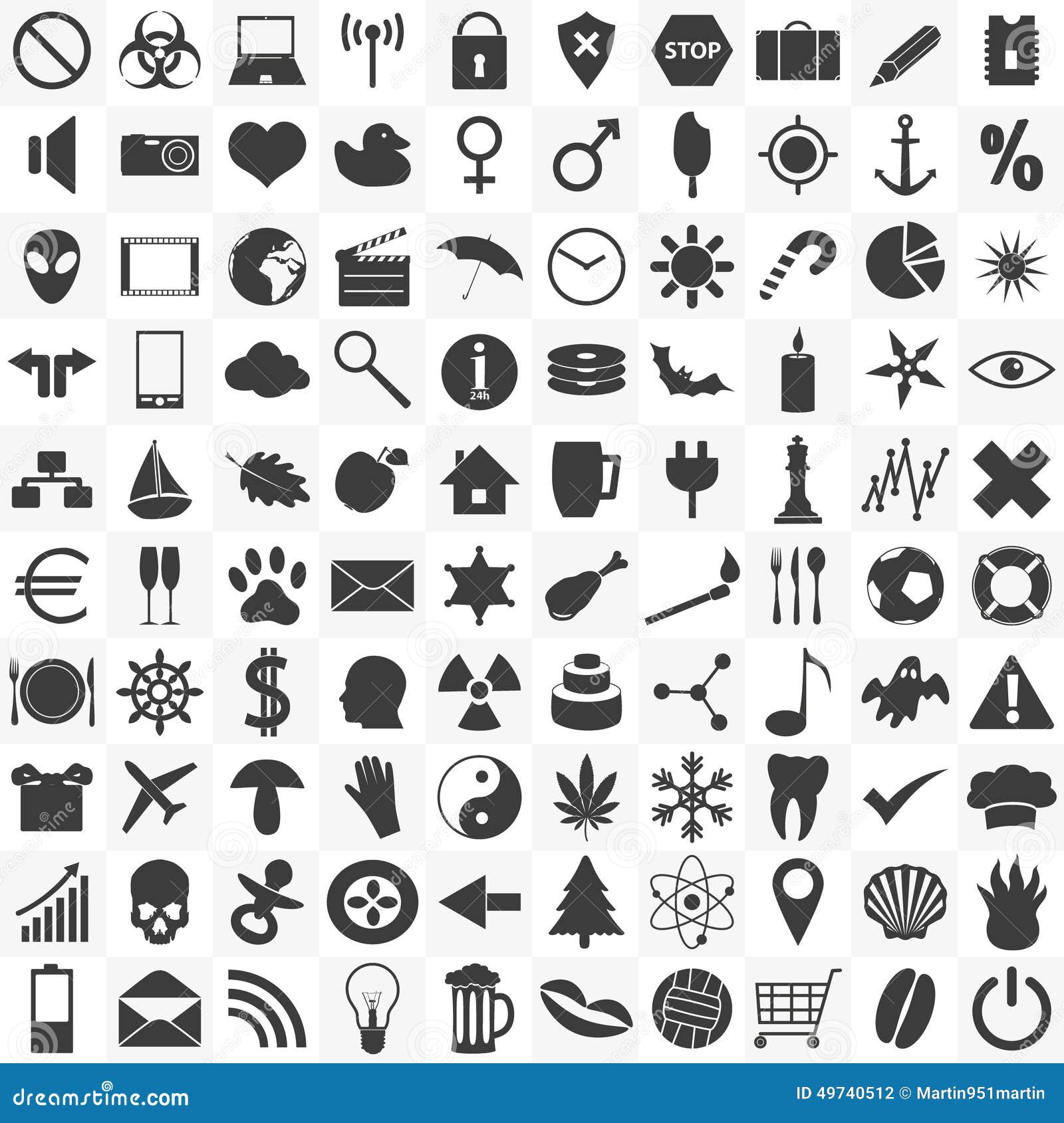 Set of 100 General Various Icons for Your Use Stock Vector ...