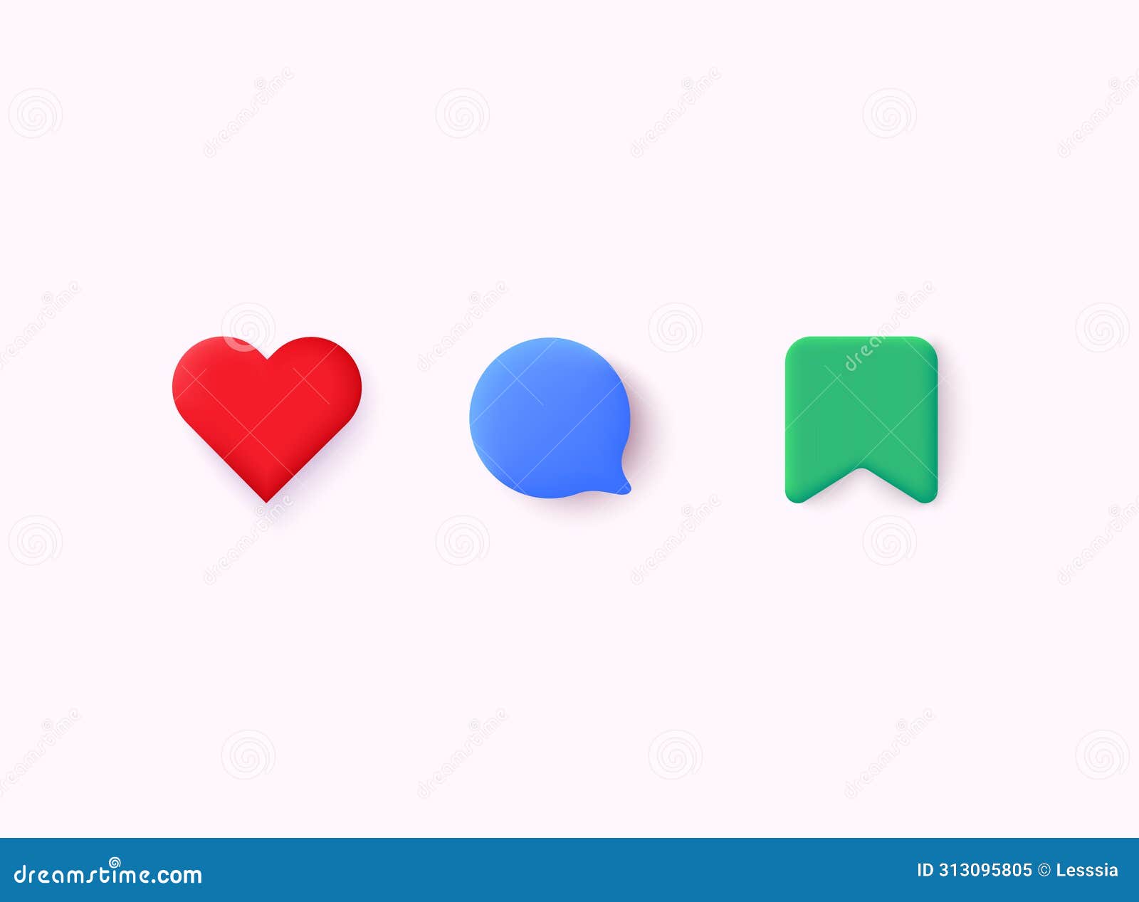 Set of Generic Social Media User Interface Icons. Like, Comment, Share ...