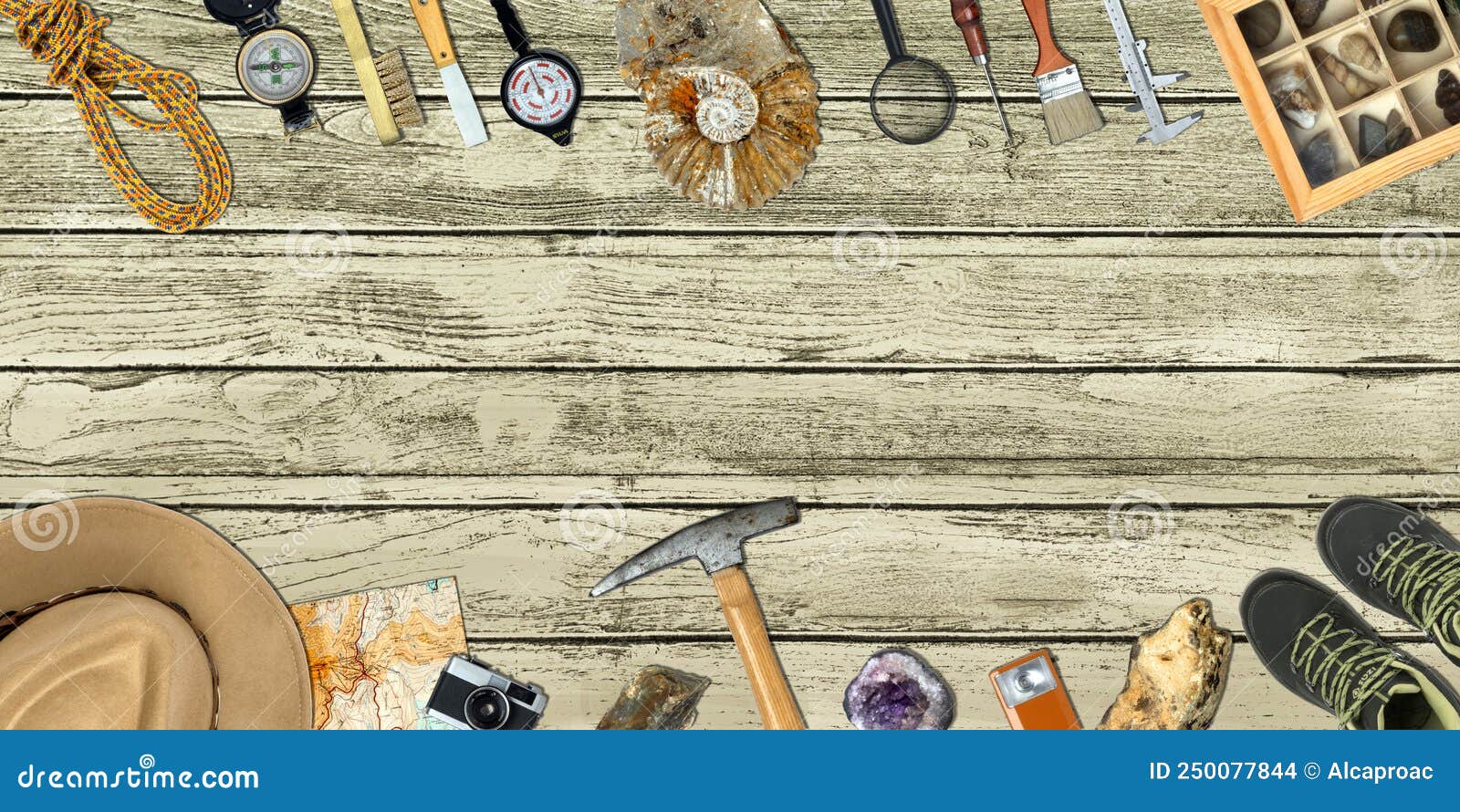 Set Geology Tools stock photo. Image of archaeology - 250077844