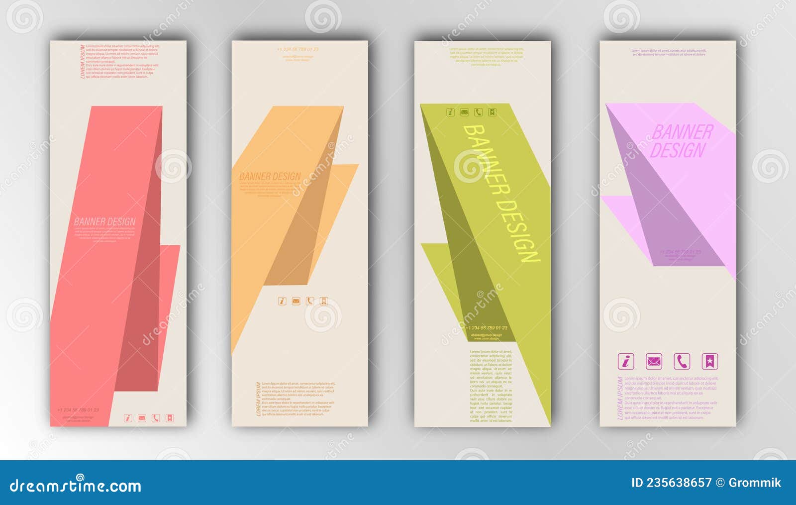 Set of Geometric Backgrounds for Banners, Textures, Textiles, Cards ...