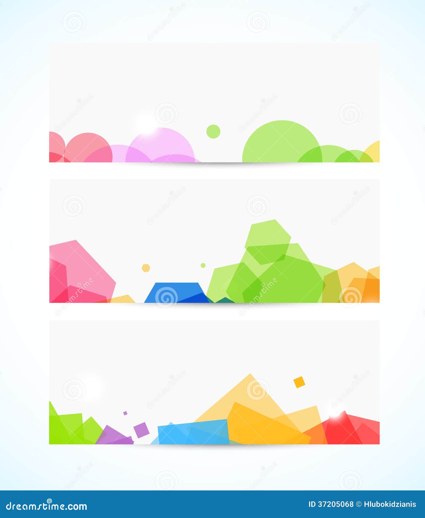 Set of geometric banners stock vector. Illustration of blank - 37205068