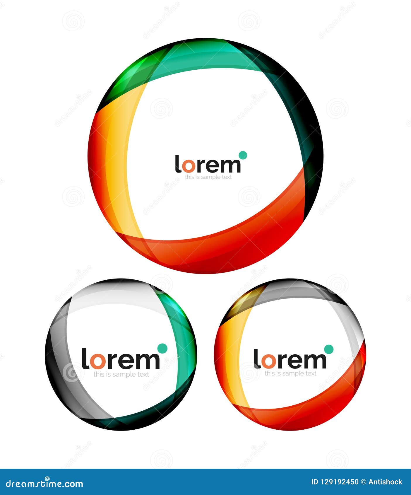 Set of Geometric Convergence Vector Icons Stock Vector - Illustration ...