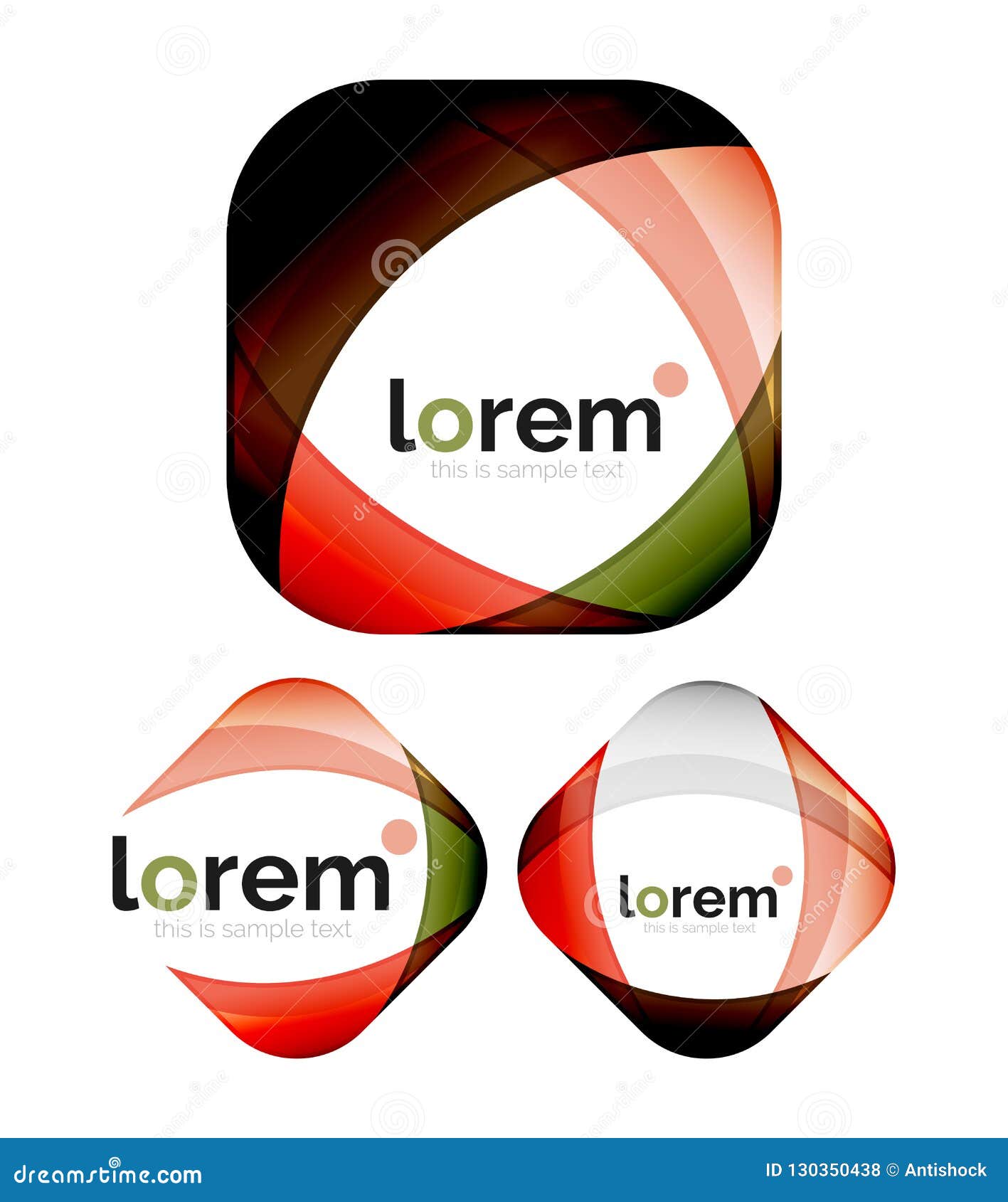 Set of Geometric Convergence Vector Icons Stock Vector - Illustration ...