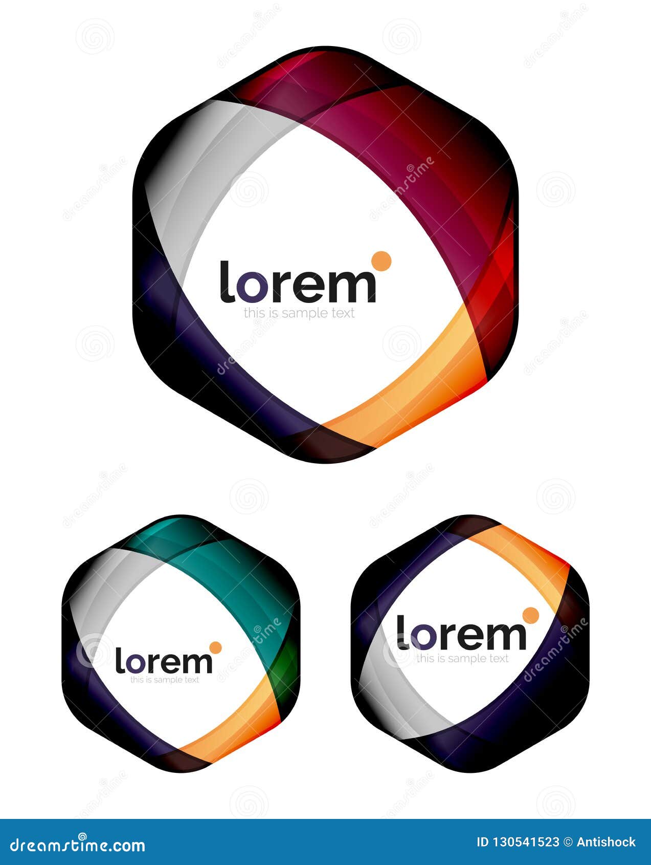 Set of Geometric Convergence Vector Icons Stock Vector - Illustration ...