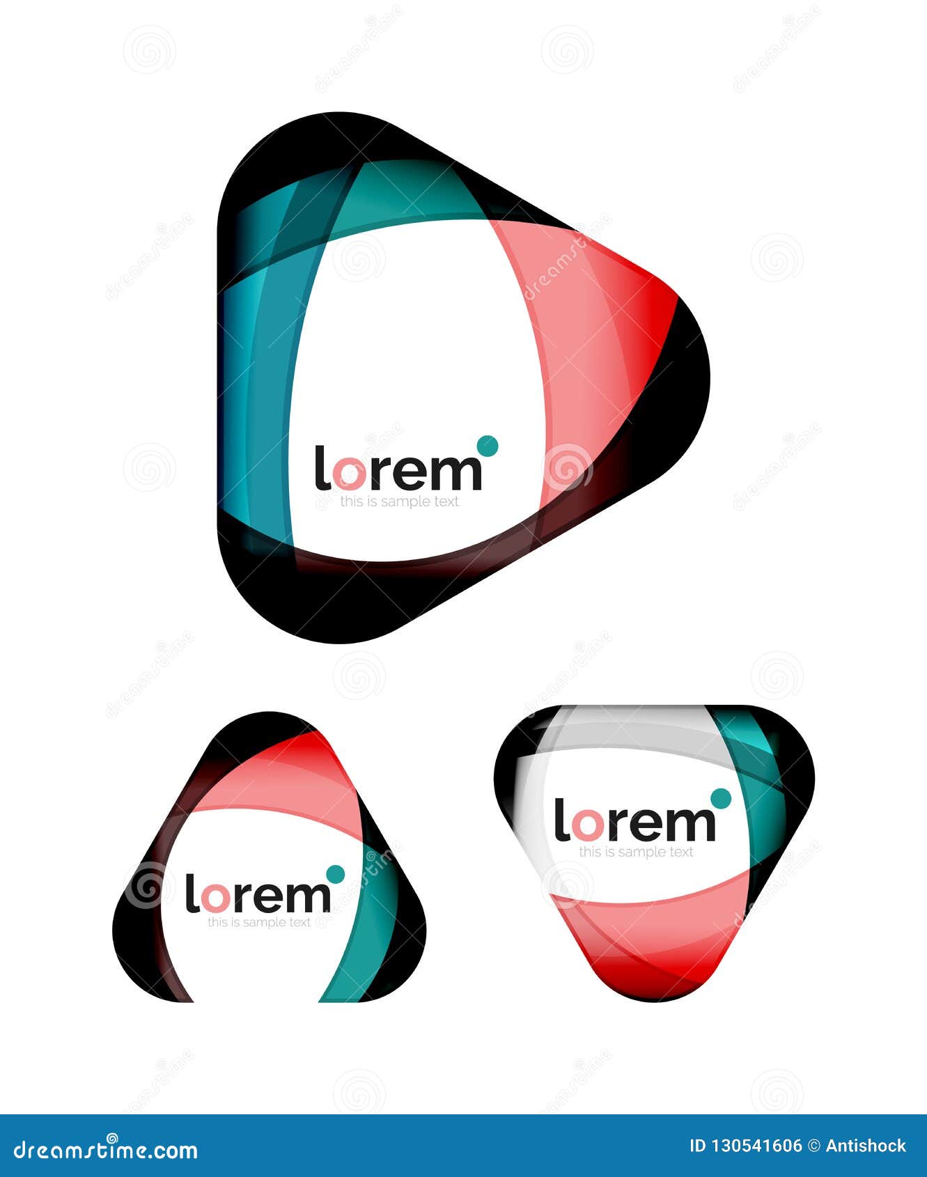 Set of Geometric Convergence Vector Icons Stock Vector - Illustration ...