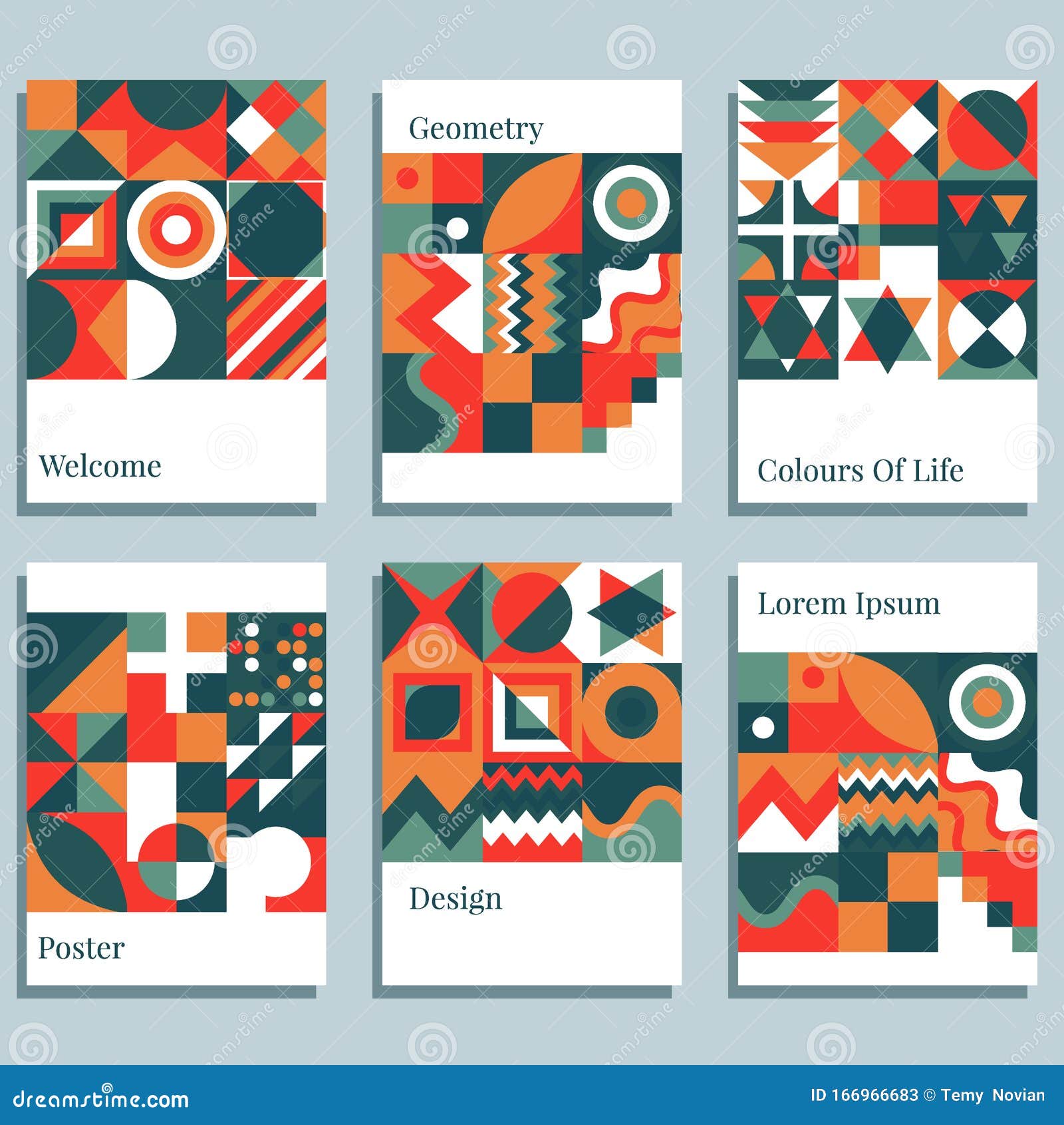 Set of Geometric Covers. Collection of Cool Vintage Covers. Abstract ...