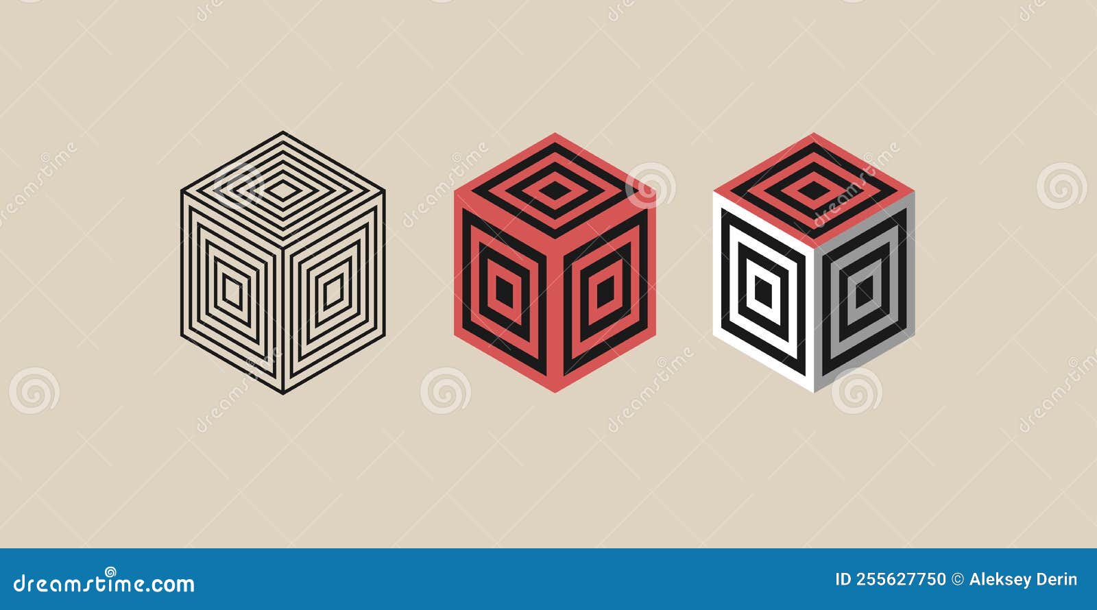 A Set of Geometric Figures. Drawing of Three-dimensional Shapes. Vector ...
