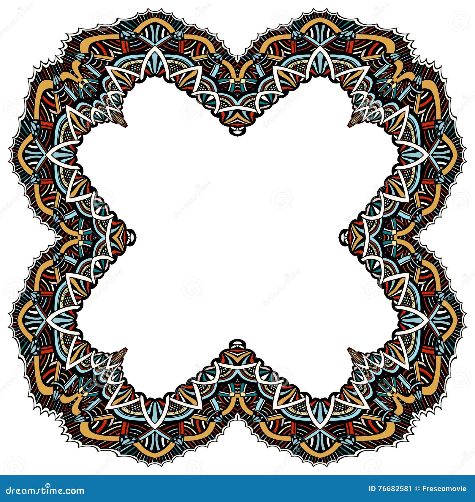 Set of geometric frame stock vector. Illustration of meditation - 76682581