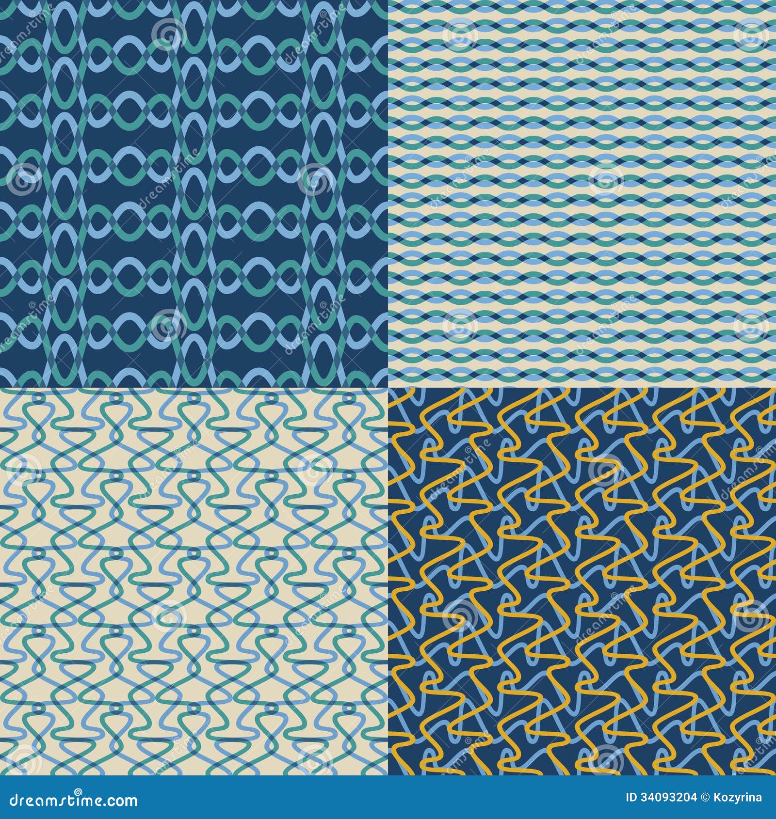 Set of geometric patterns. stock vector. Illustration of geometric ...