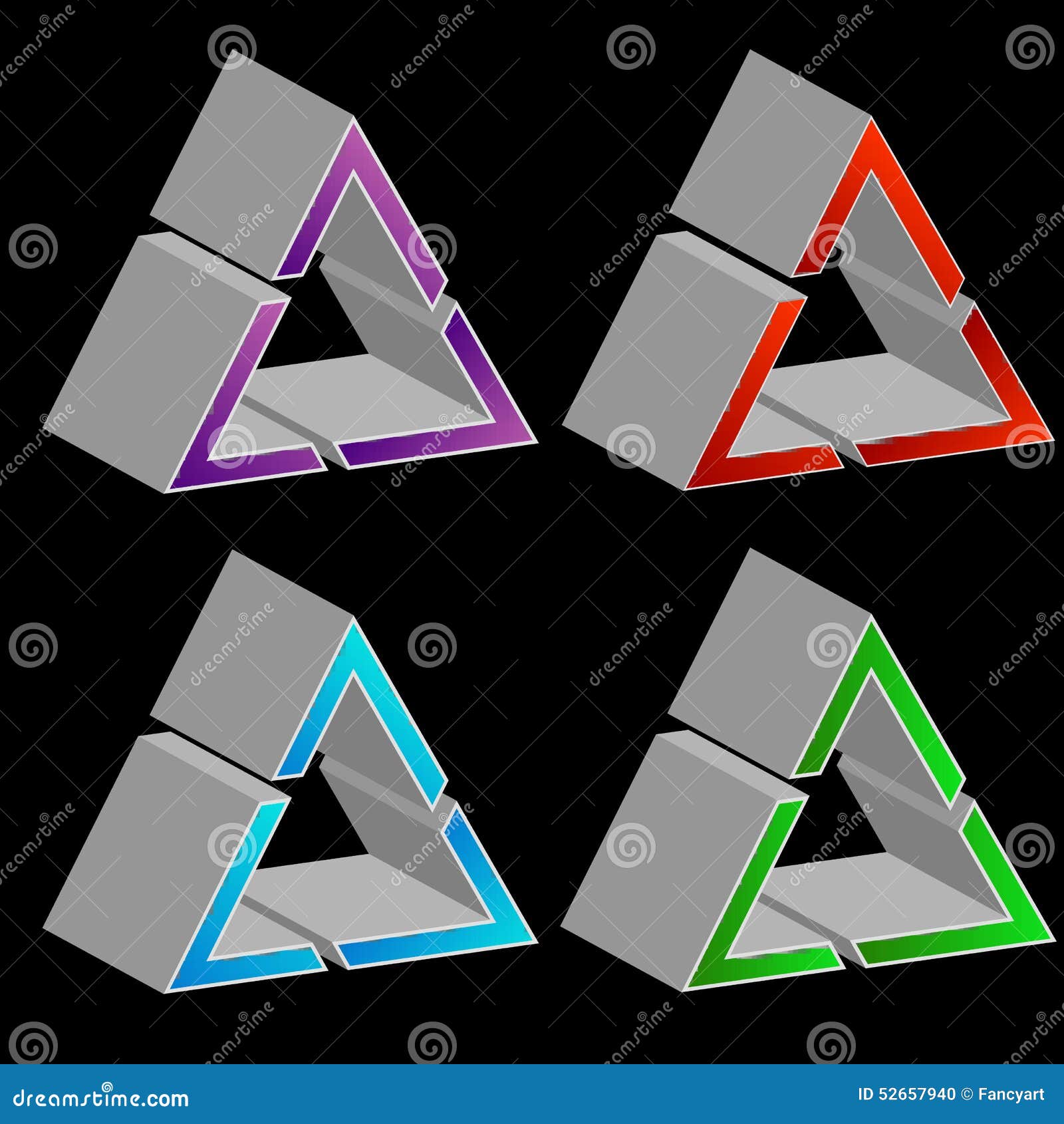 Set of Geometric Shape Logo Design Stock Illustration - Illustration of ...