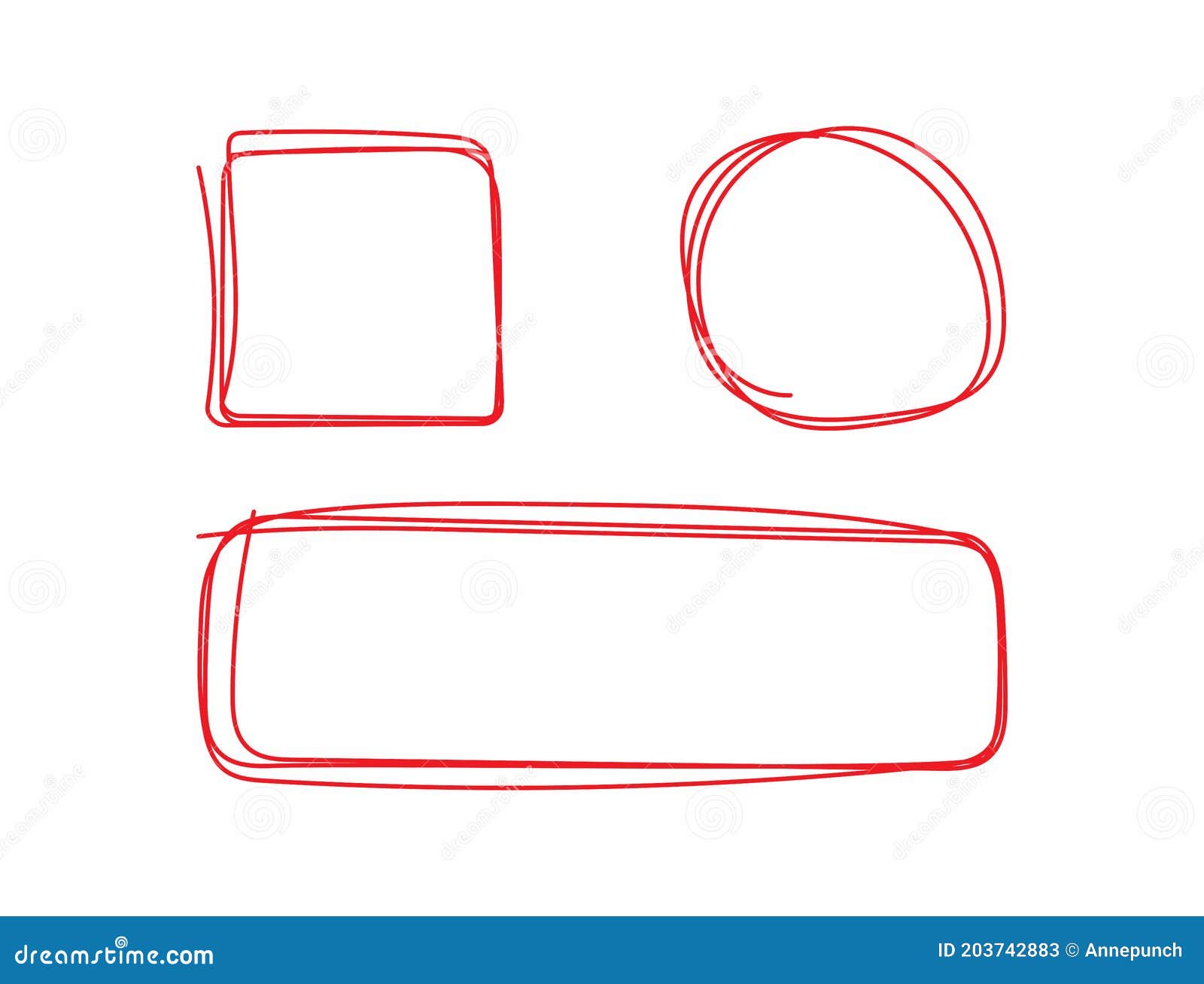 Rectangle. Sketch, Hand Drawing. Black Outline On White Background ...