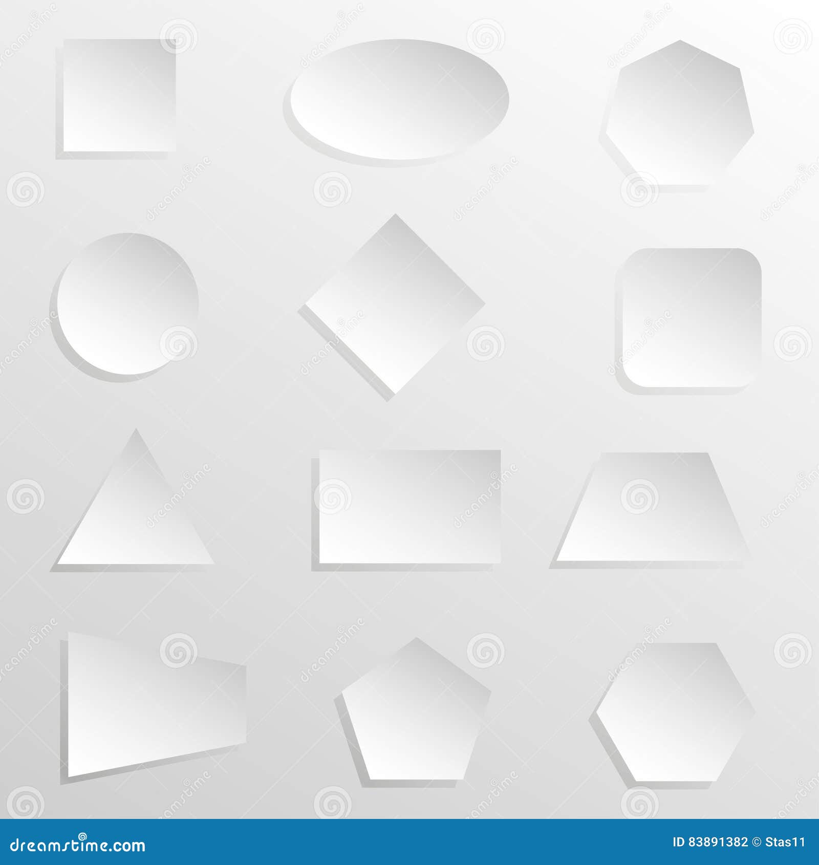 Set of Geometric Shapes for Infographic. Template for Diagram, Graph ...