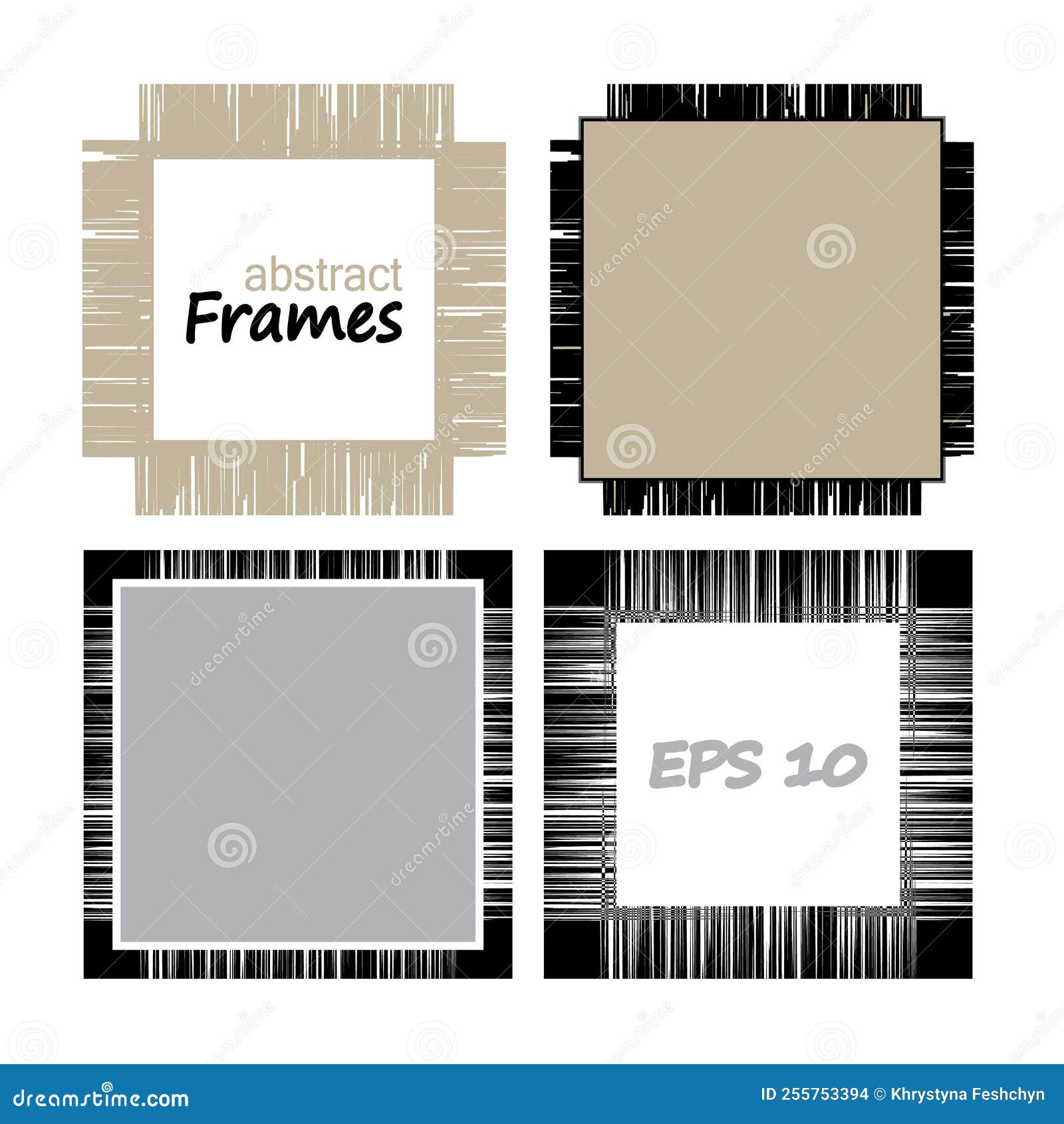 Set of Geometric Vector Frameworks from Lines Stock Vector ...
