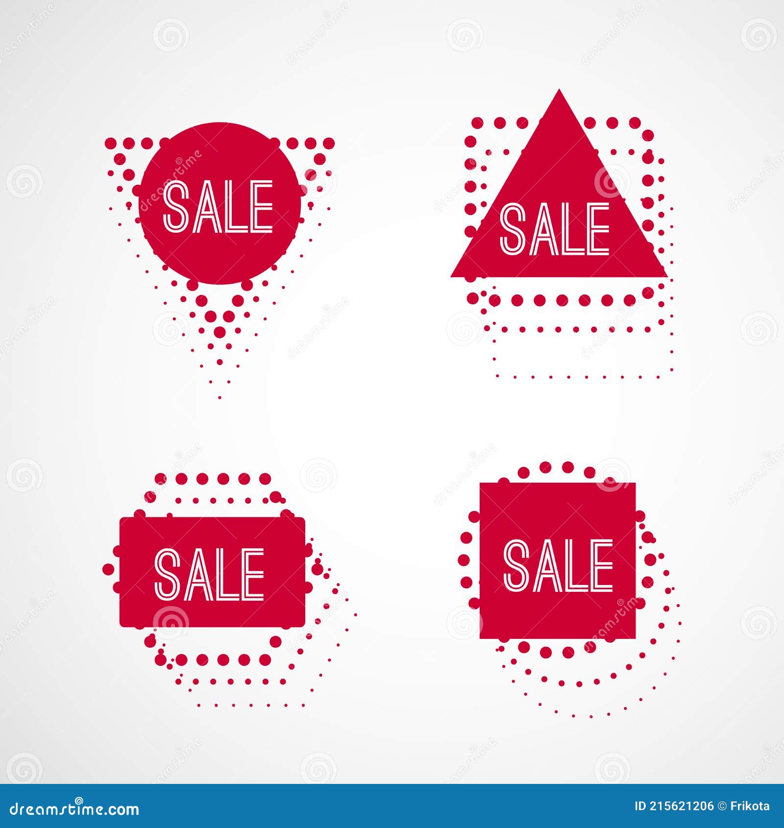 Set: Geometric Vector Sales Labels. Vector Illustration, Flat Design ...