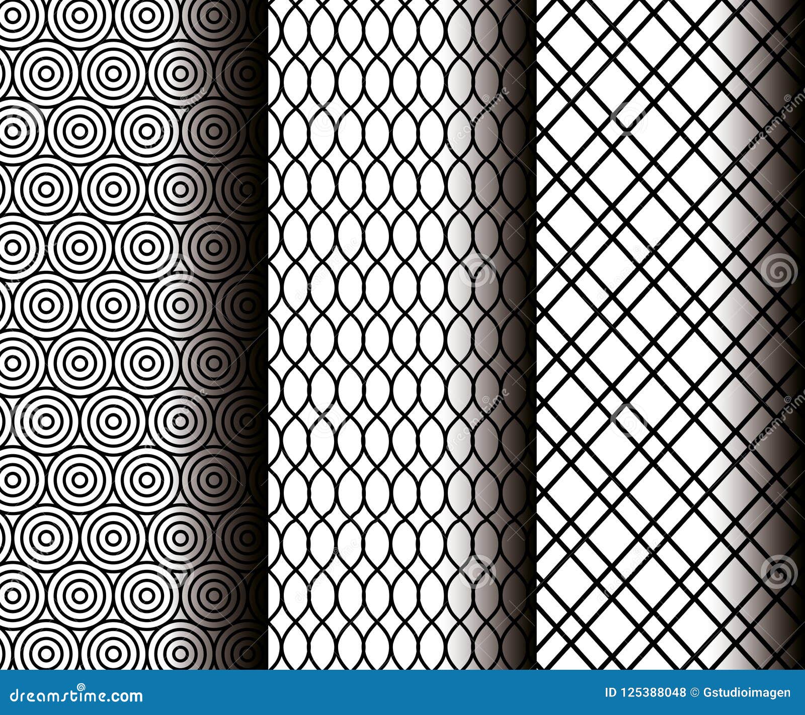 Set Geometrics Figures in Grey Patterns Stock Vector - Illustration of ...