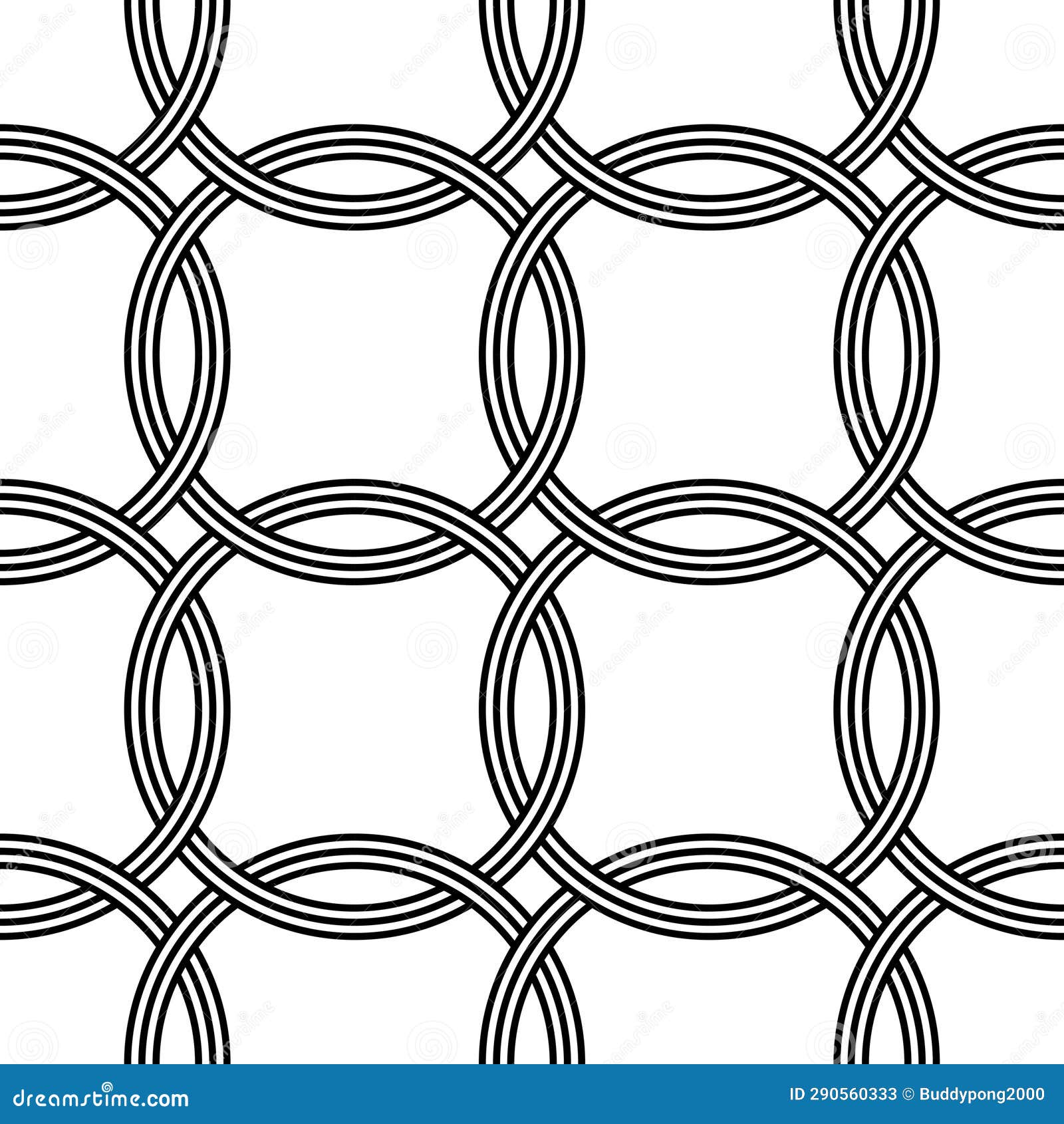 Set of Geometry Interlock Circle Seamless Pattern Background Icon Logo ...