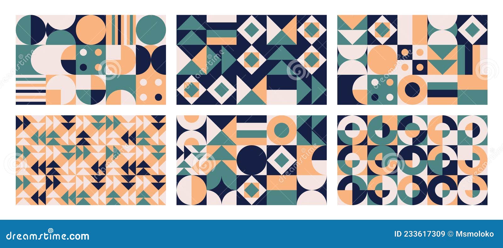 Set of Fancy Vector Geometry Seamless Patterns Stock Vector ...