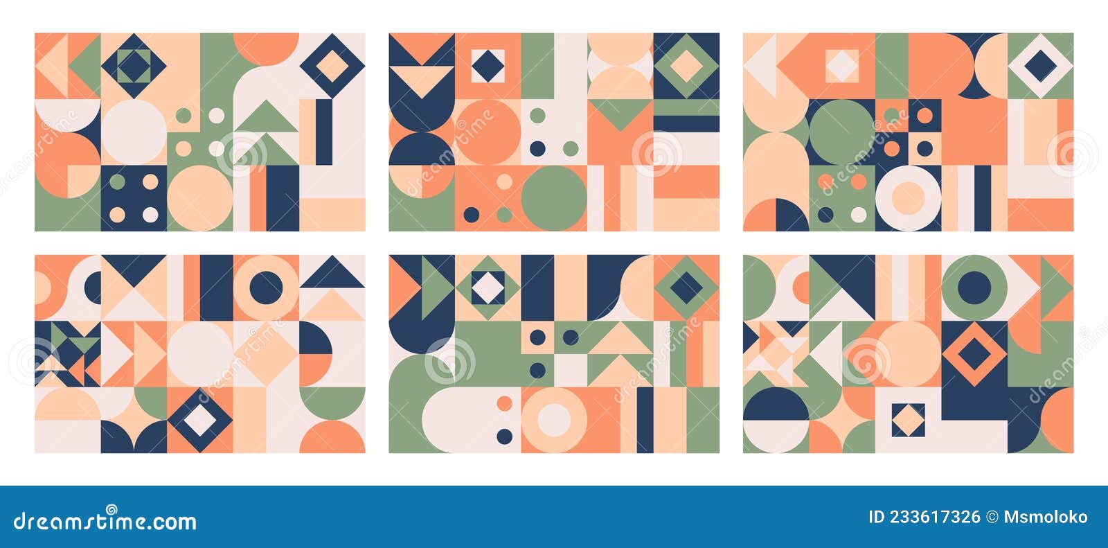 Set of Fancy Vector Geometry Seamless Patterns Stock Vector ...