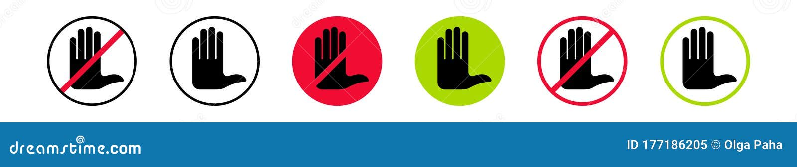 Set Gesture Touch and No Touch Stock Vector - Illustration of ...