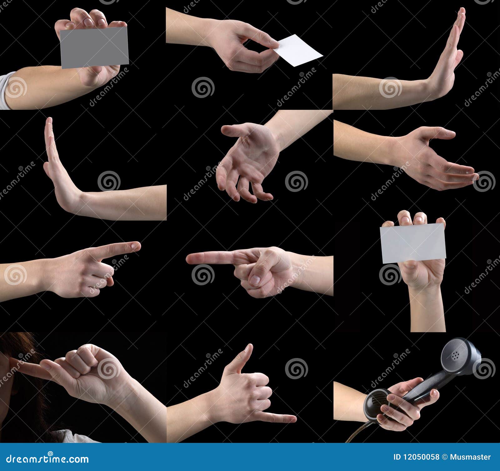 Set of Gestures, Hands, Fingers Stock Photo - Image of shows, little ...