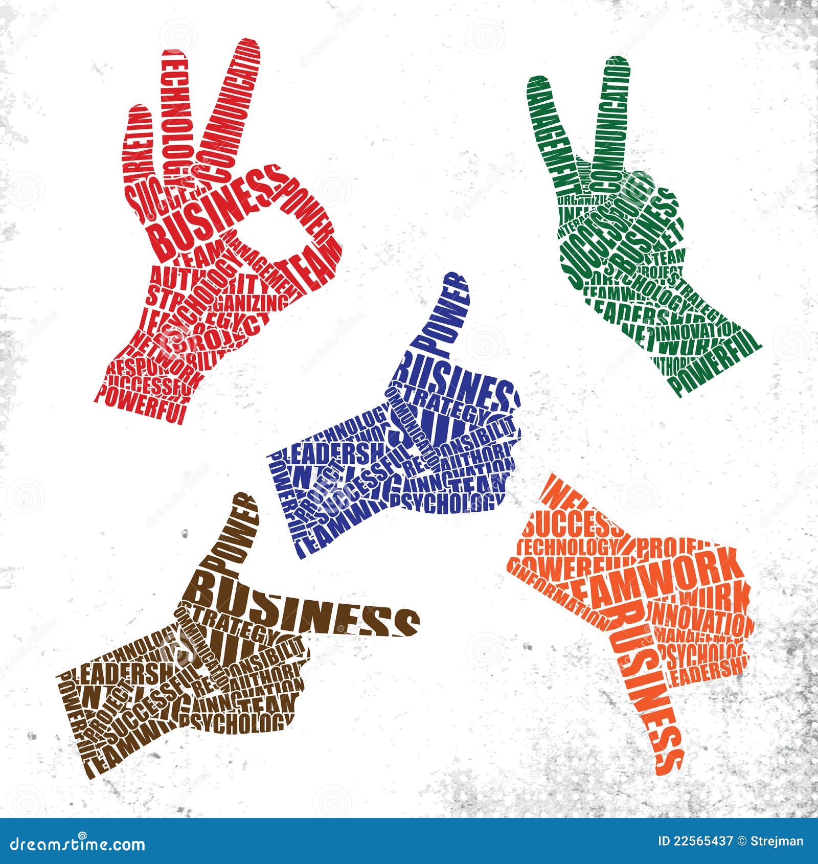 Set of Gestures of the Words Stock Vector - Illustration of marketing ...