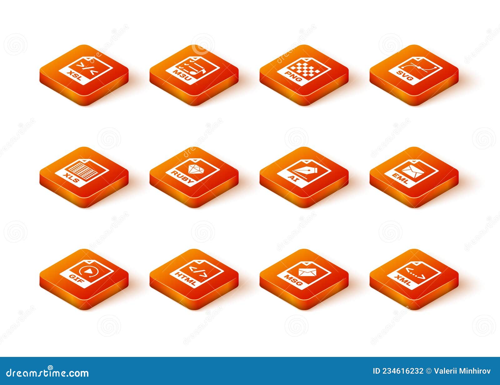Set GIF File Document, HTML, XLS, RUBY, MSG and AI Icon. Vector Stock ... Set GIF File Document, HTML, XLS, RUBY, MSG and AI Icon. Vector Stock ...