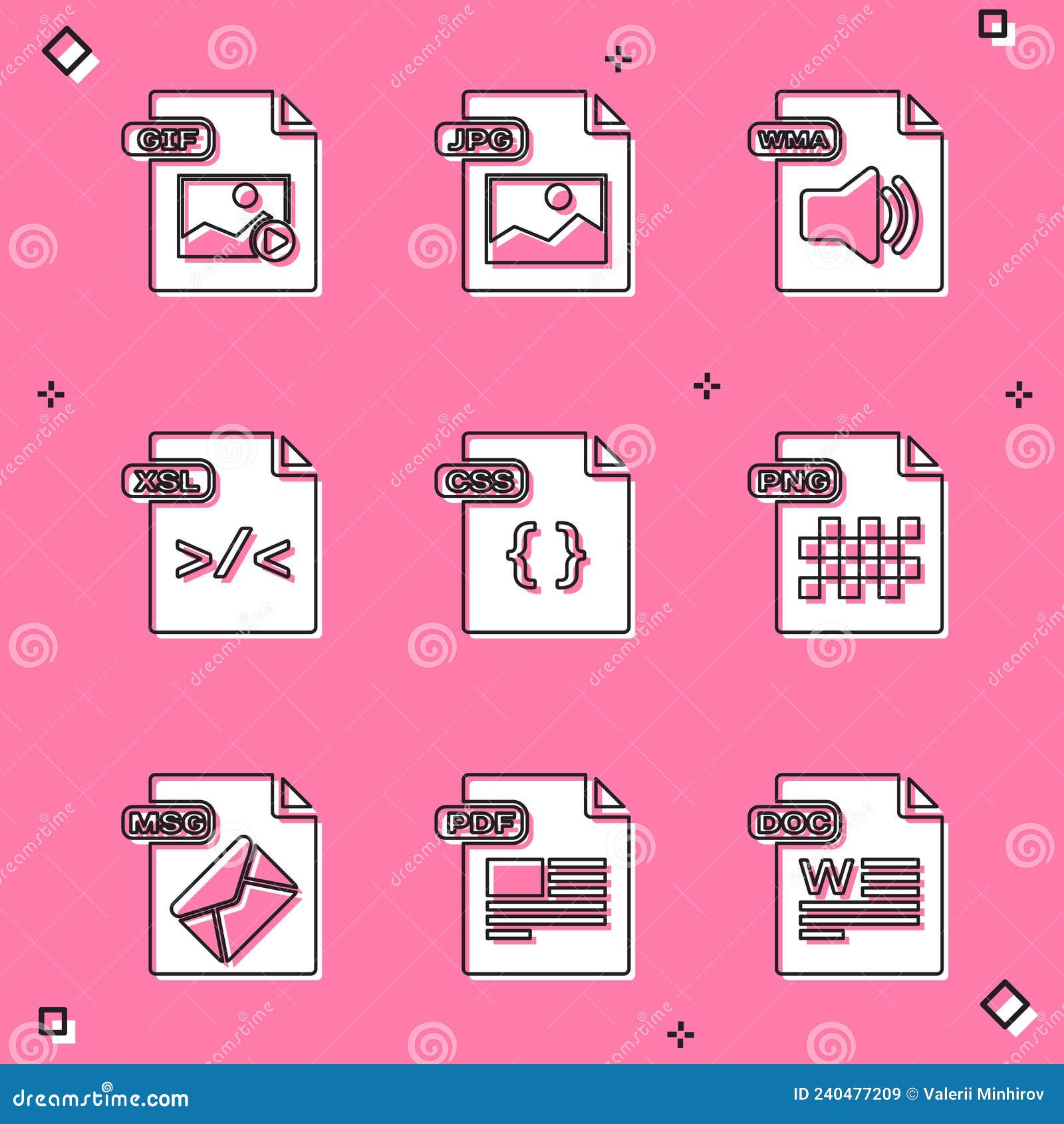 Set GIF File Document, JPG, WMA, XSL, CSS, PNG, MSG and PDF Icon ... Set GIF File Document, JPG, WMA, XSL, CSS, PNG, MSG and PDF Icon ...