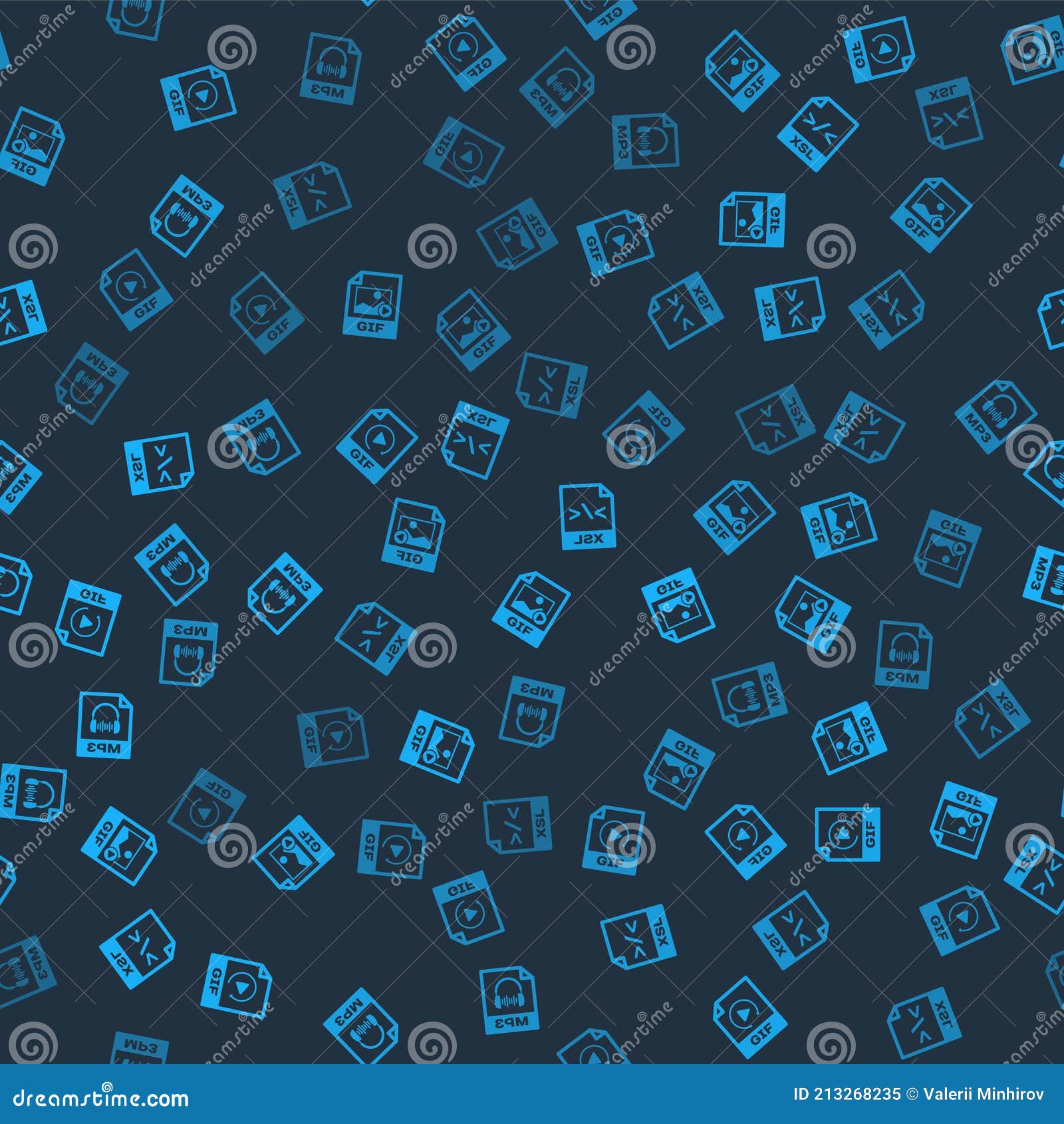 Set GIF File Document, , XSL and MP3 on Seamless Pattern. Vector Stock ... Set GIF File Document, , XSL and MP3 on Seamless Pattern. Vector Stock ...