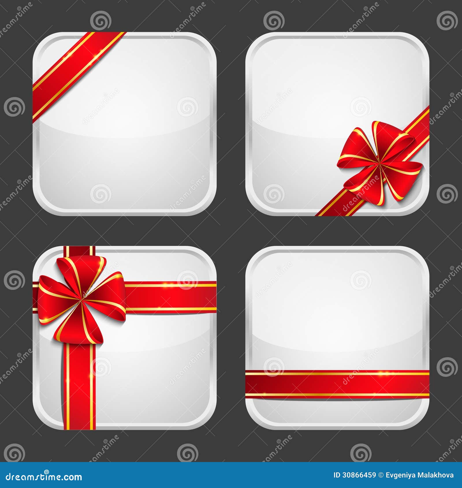 Set of gift apps icons stock vector. Illustration of glass - 30866459