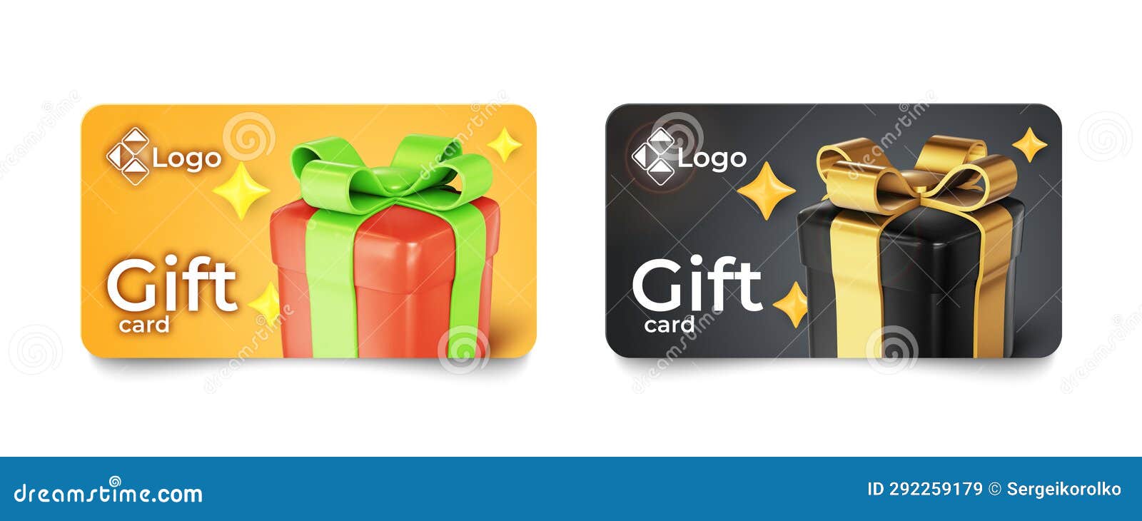 Set of Gift or Bonus Cards in Different Designs. Reward Cards Designs ...