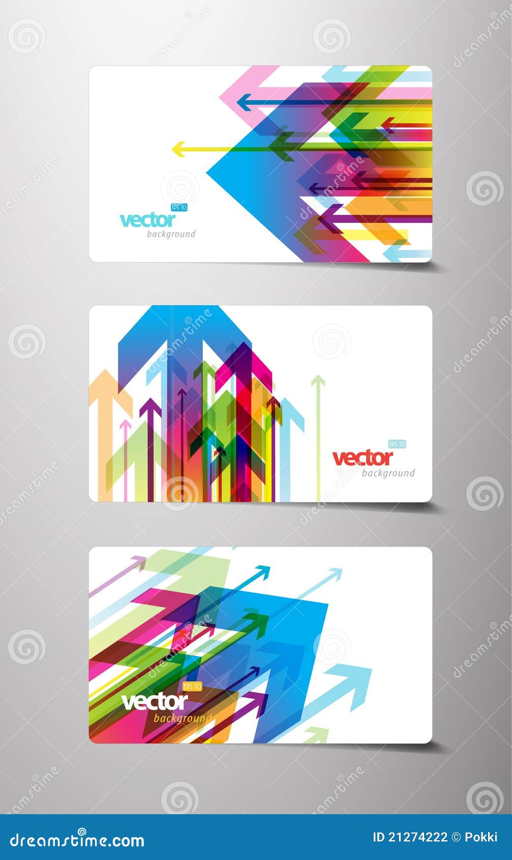 Set of Gift Cards with Arrows. Stock Vector - Illustration of modern ...
