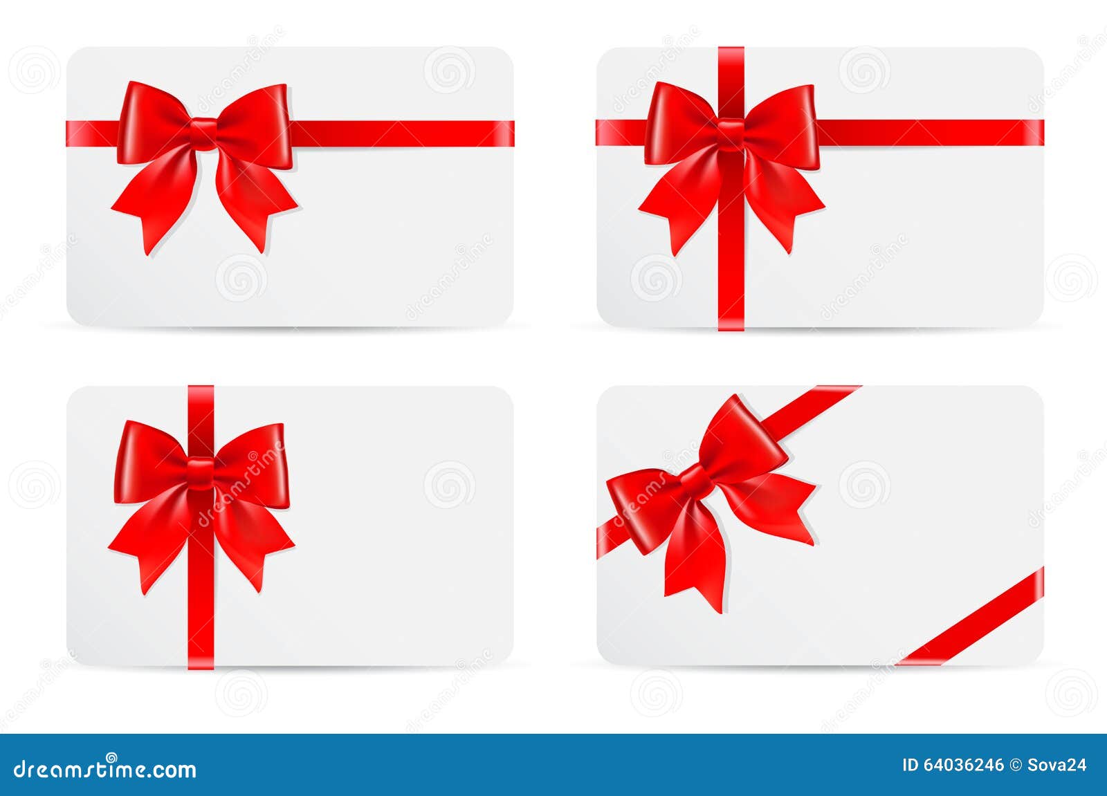 Two Gift Cards Set Isolated Transparent Background Cartoon Vector ...