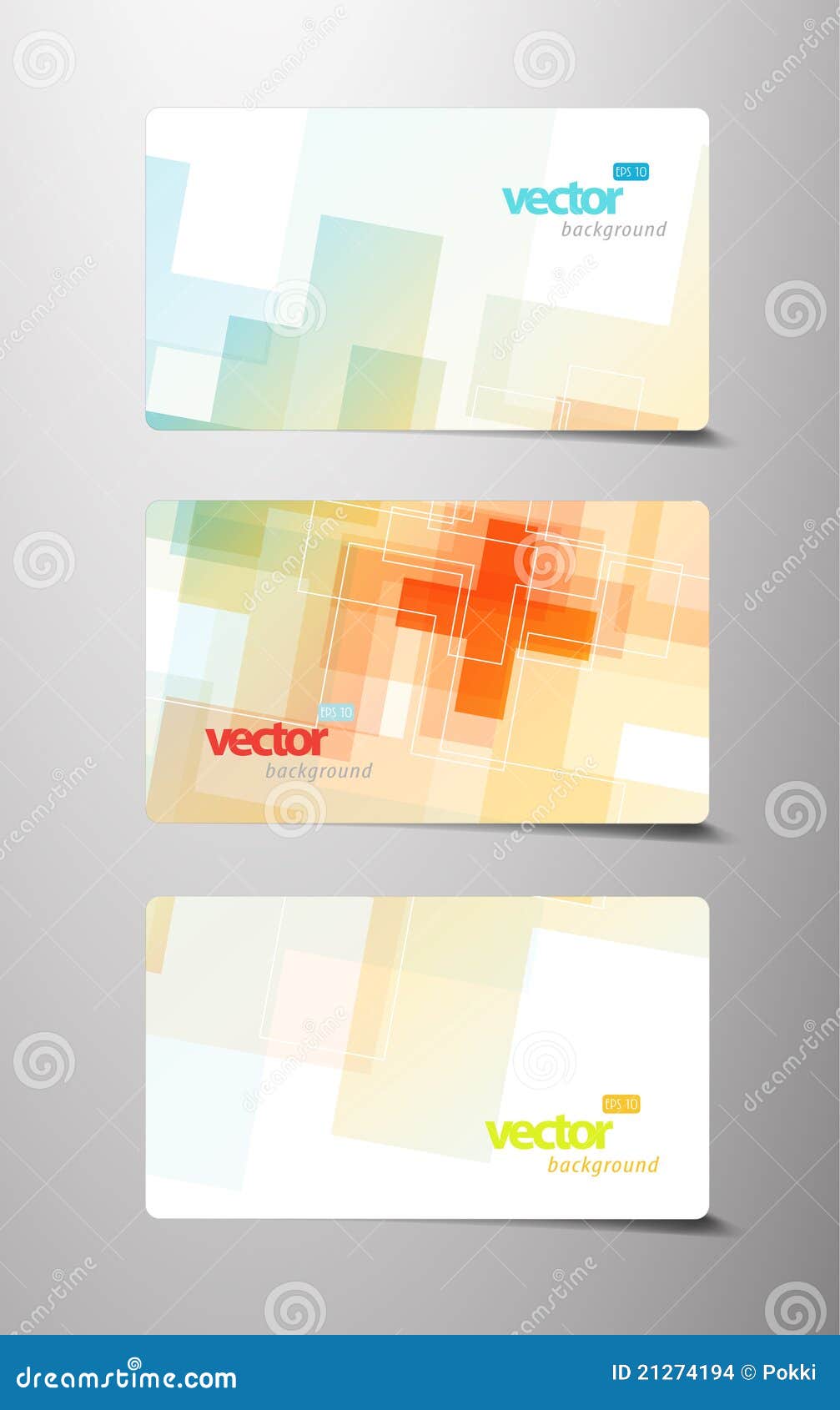 Set of Gift Cards with Plus Signs. Stock Vector - Illustration of gift ...