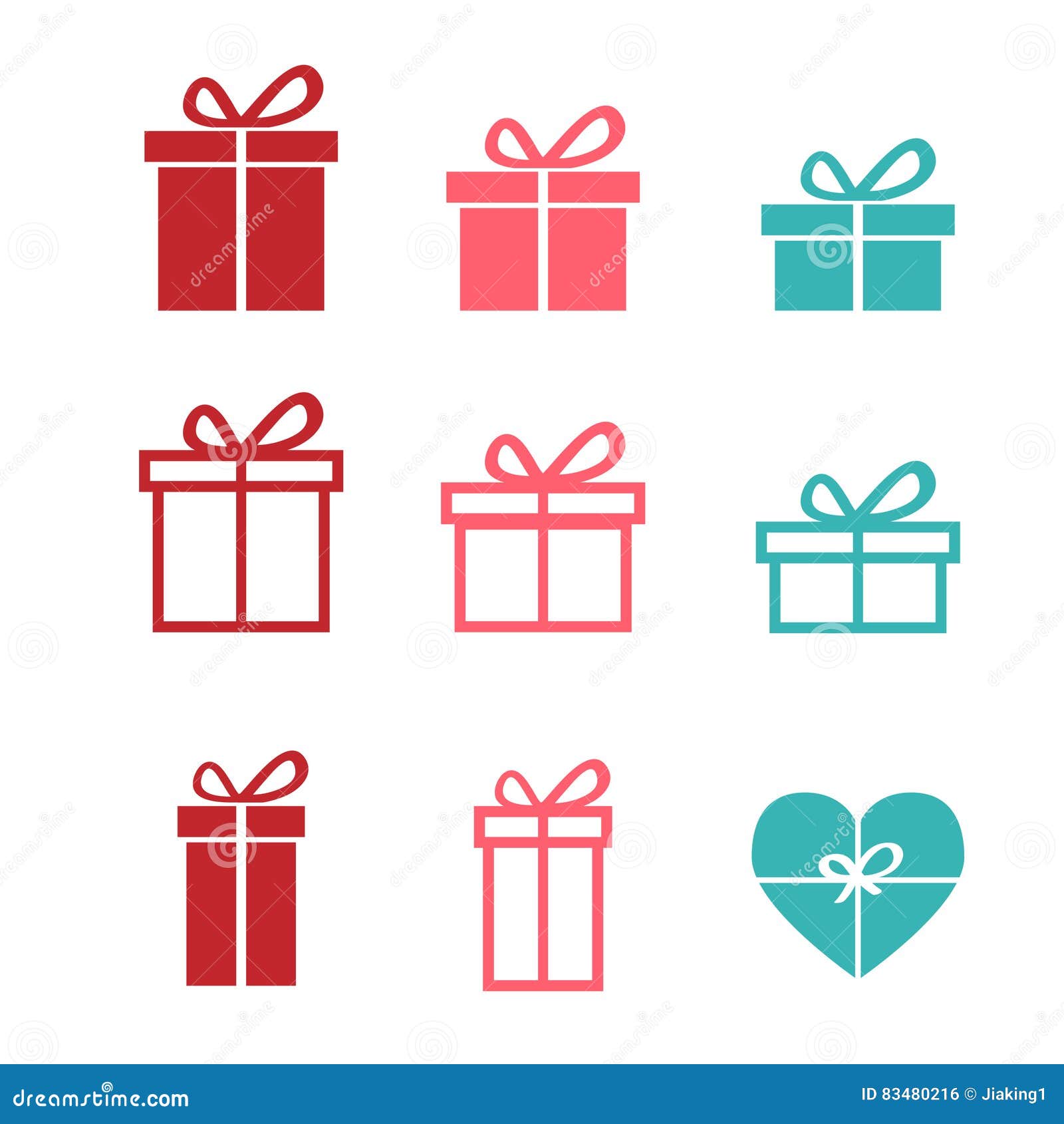 Set of Gift Icons and Symbol, Vector Stock Vector - Illustration of ...
