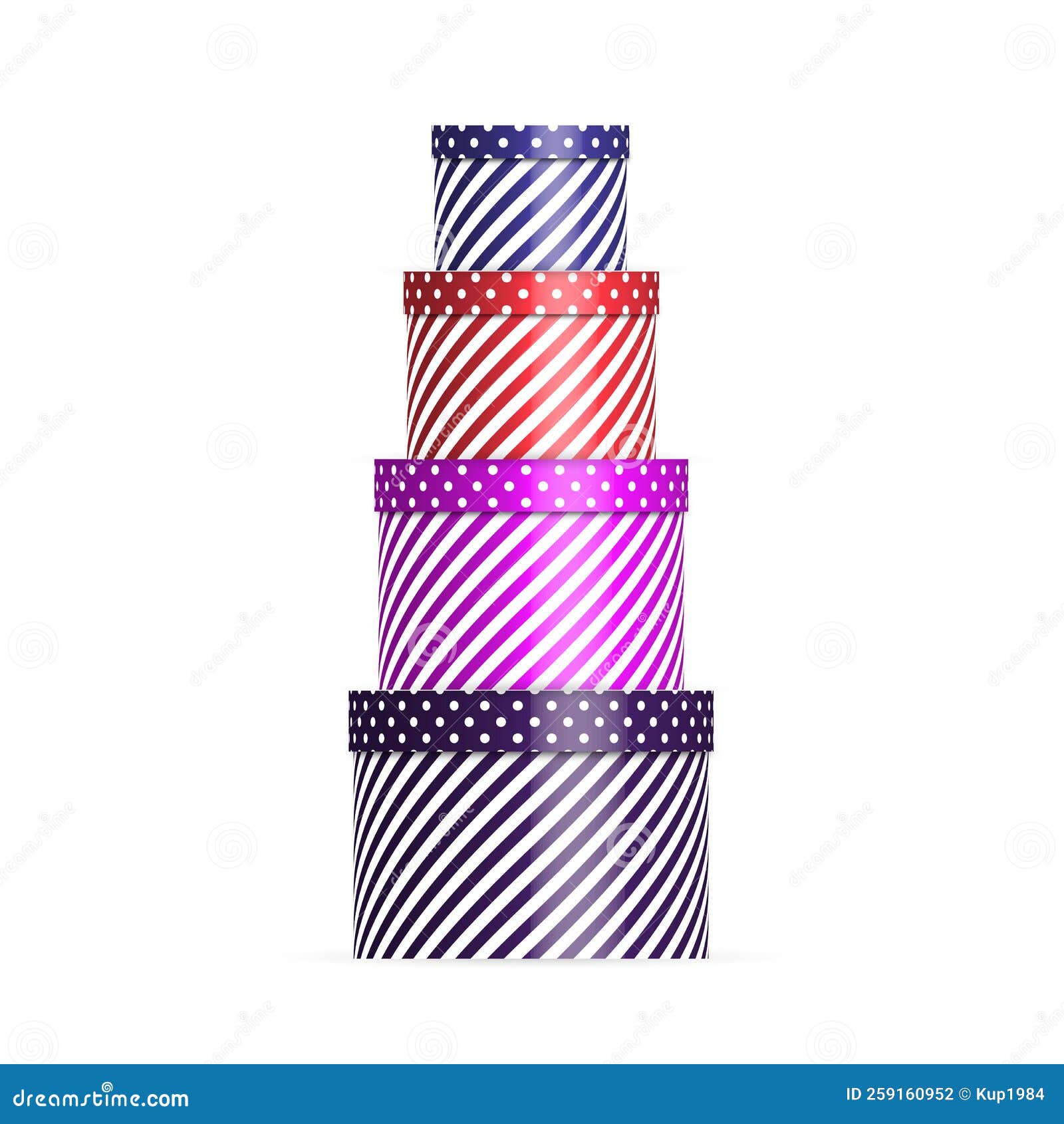 Set of Gift Multicolored Boxes, 3D Vector Illustration Stock Vector ...
